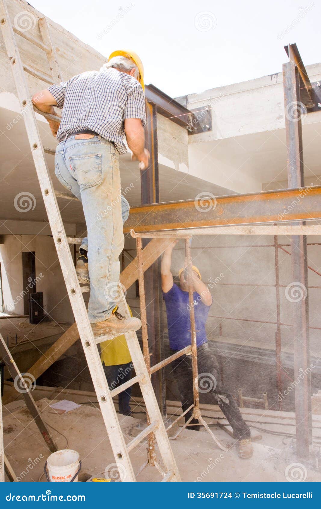 Builders at work stock photo. Image of repairing, pavement - 35691724