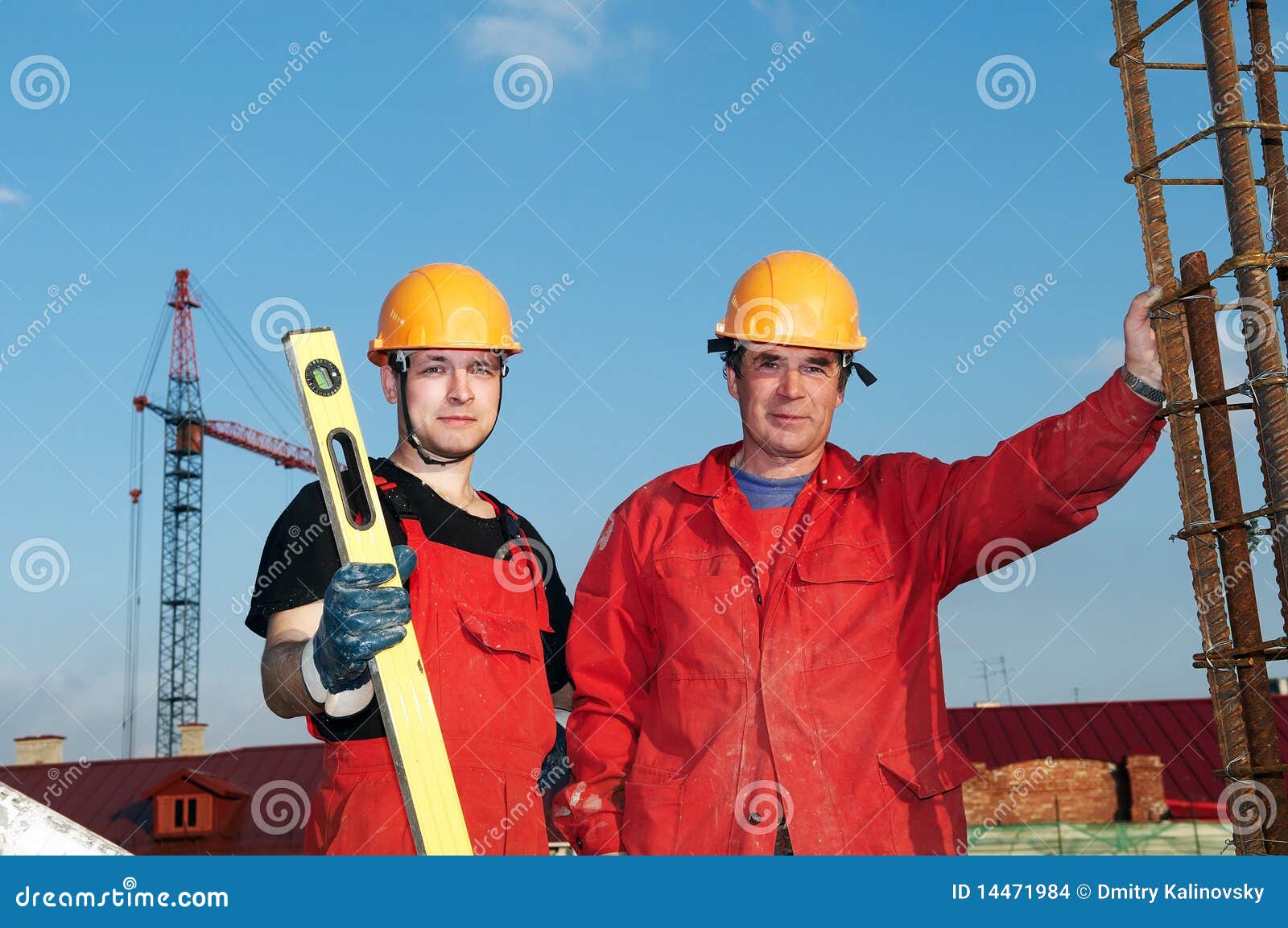 Builders Workers at Construction Stock Photo - Image of builder ...