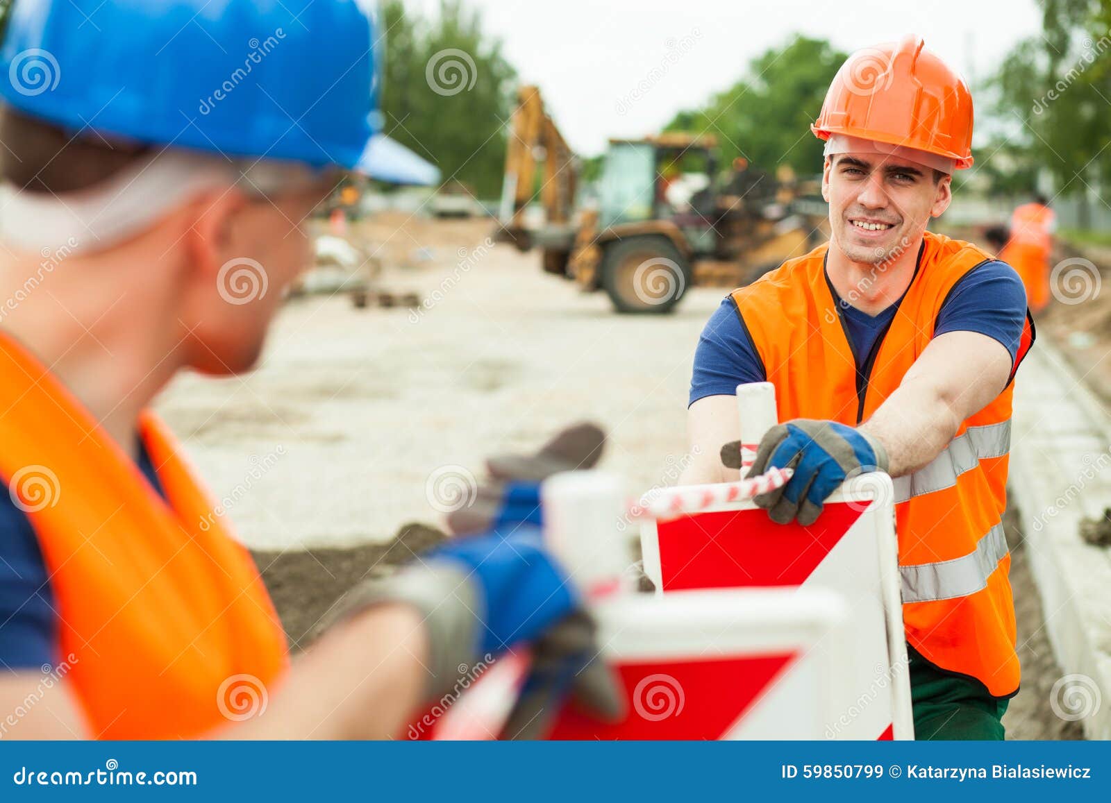 Builders working along stock image. Image of building - 59850799