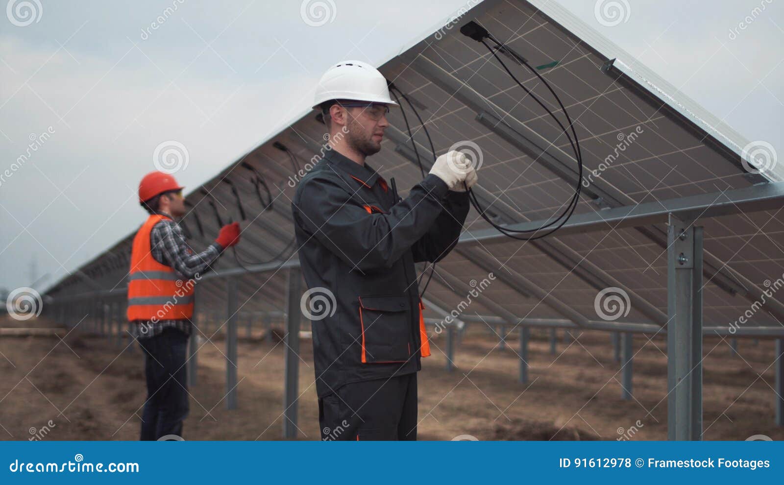 The Builders Working with Wires Stock Photo - Image of building ...