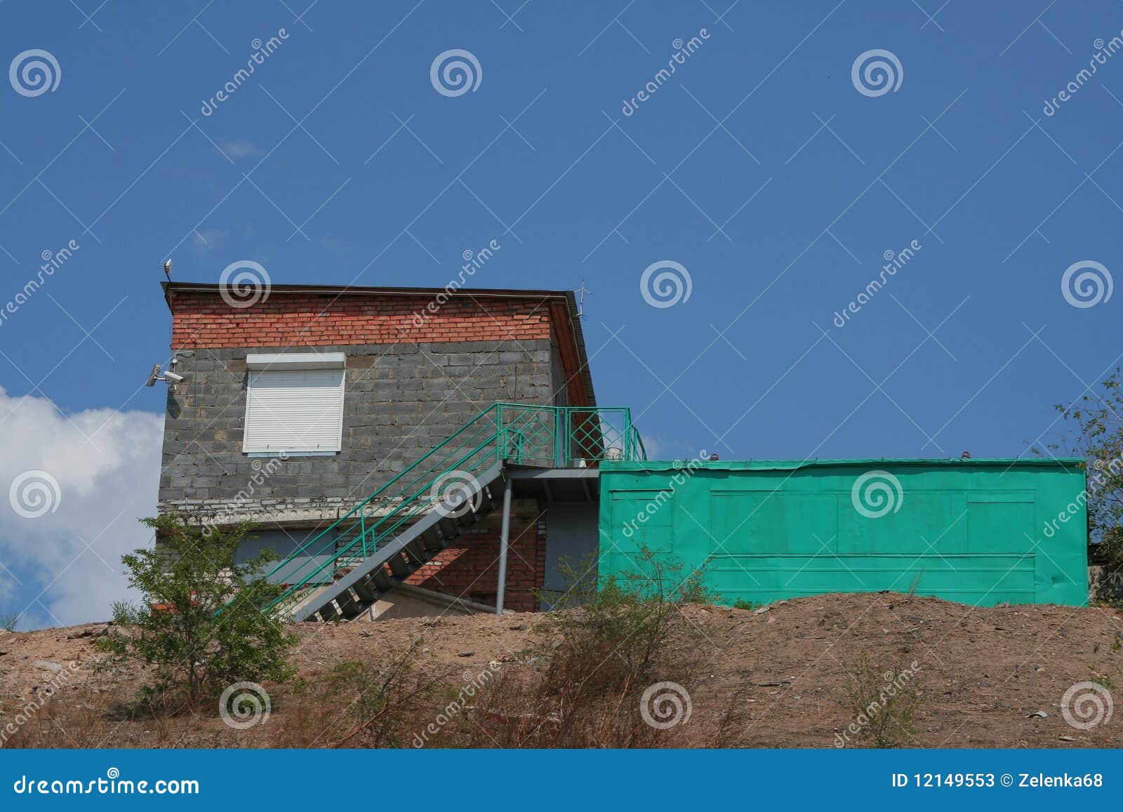 Building stock image. Image of slope, small, closed, building - 12149553