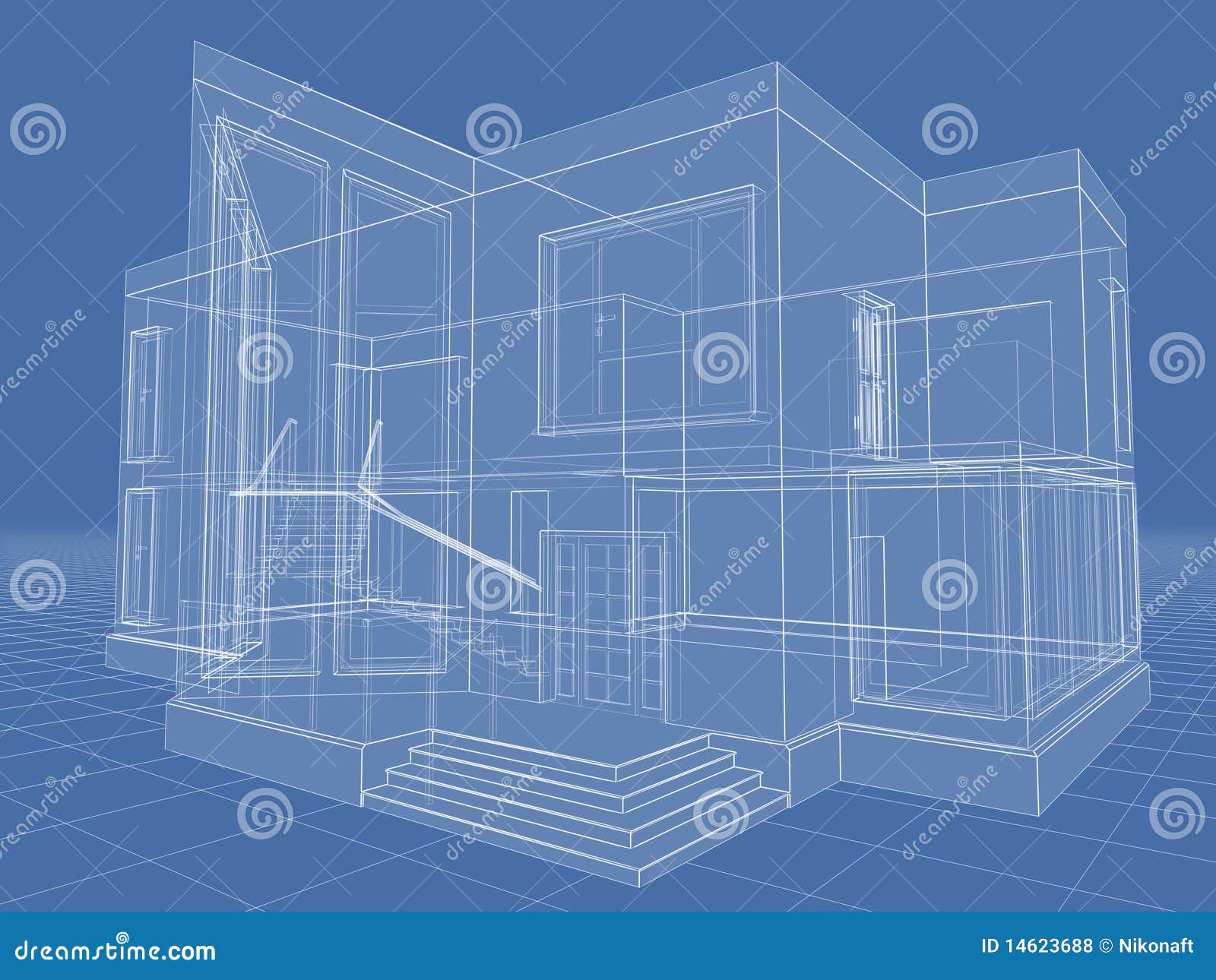 Building. stock illustration. Illustration of drawing - 14623688
