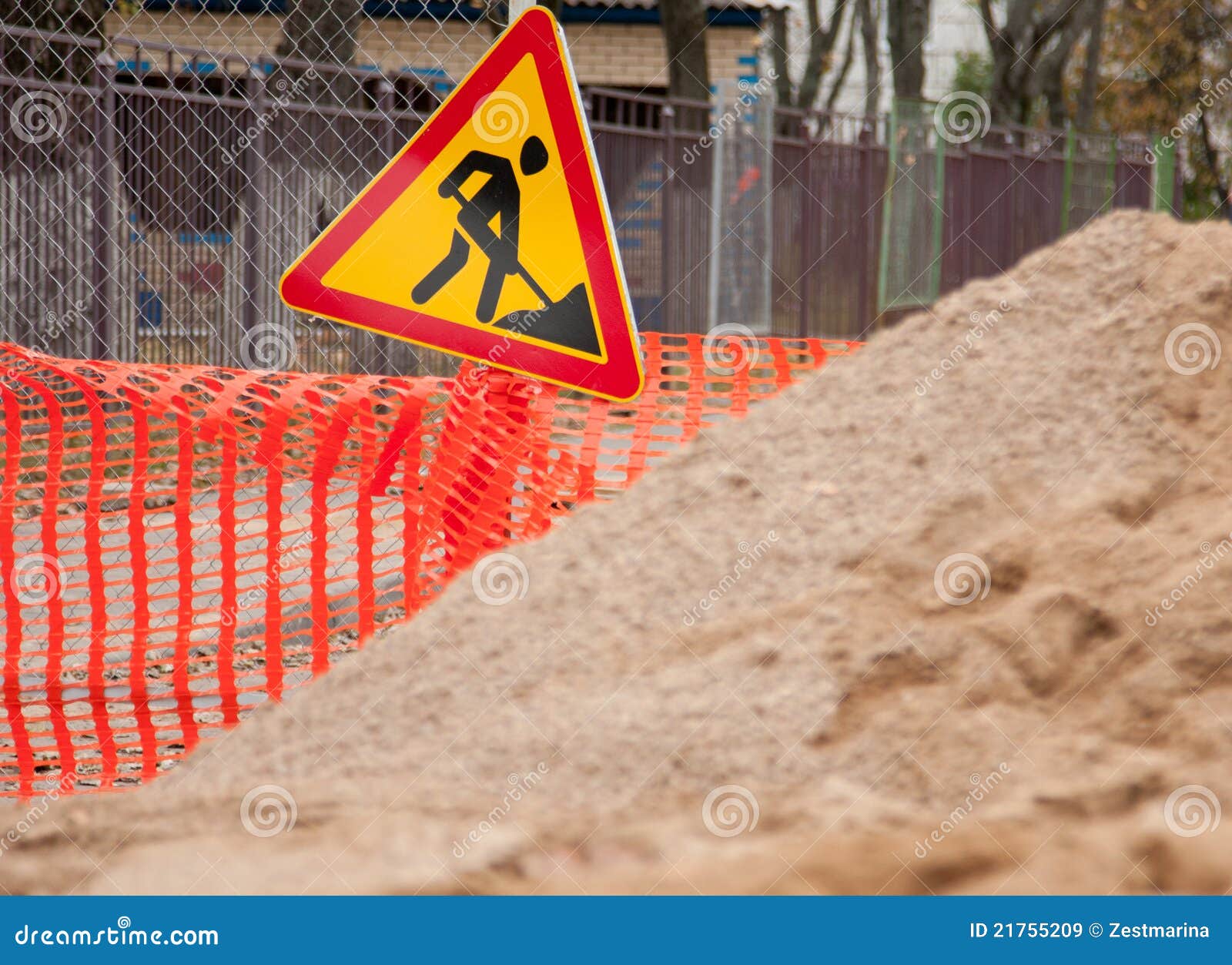Building stock image. Image of sand, rubbish, heap, sign - 21755209