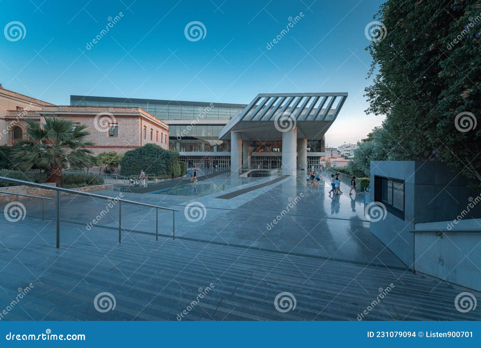 The Building of Acropolis Museum at Dusk Editorial Stock Image - Image ...