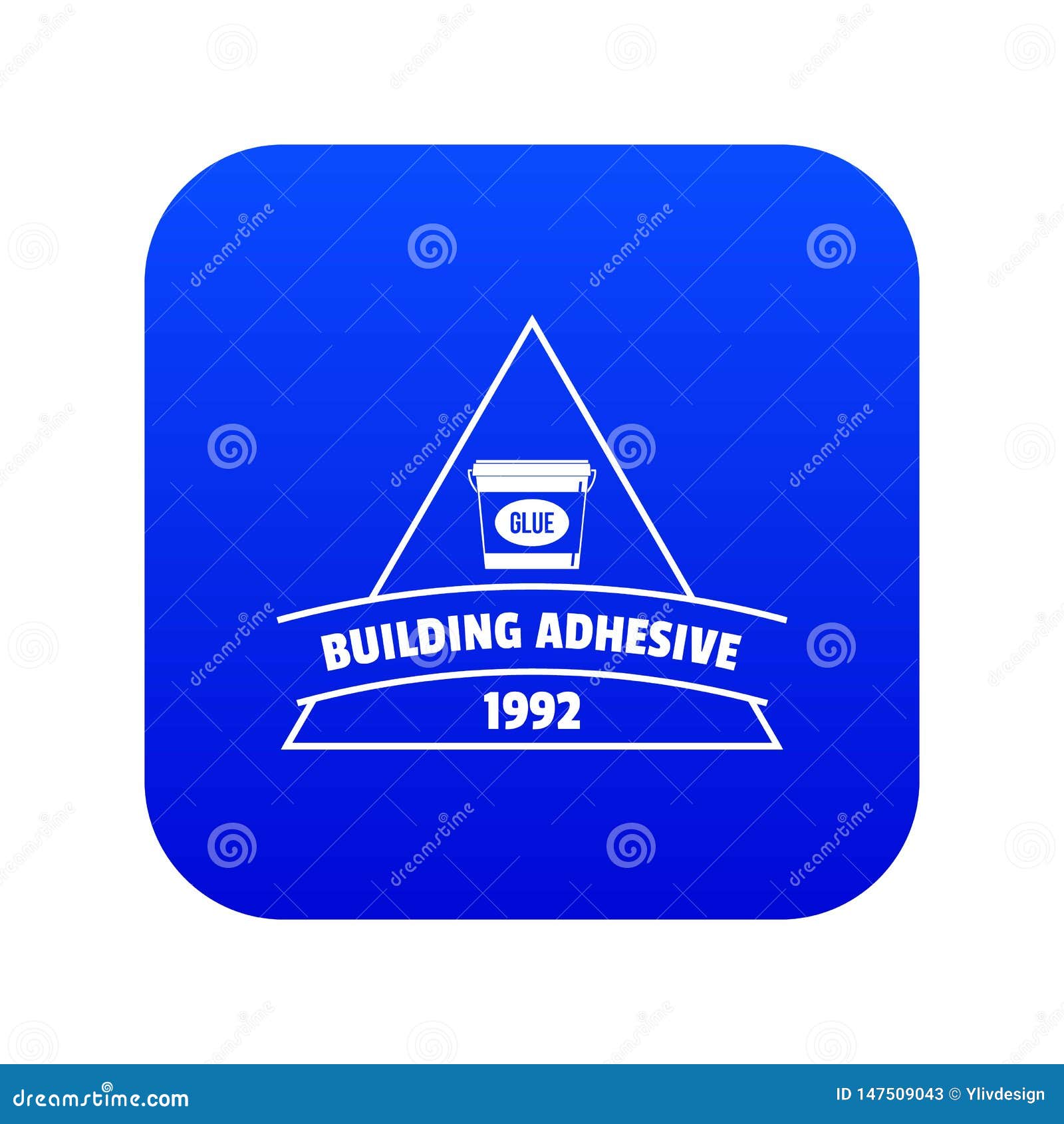 Building Adhesive Icon Blue Vector Stock Vector - Illustration of sand ...