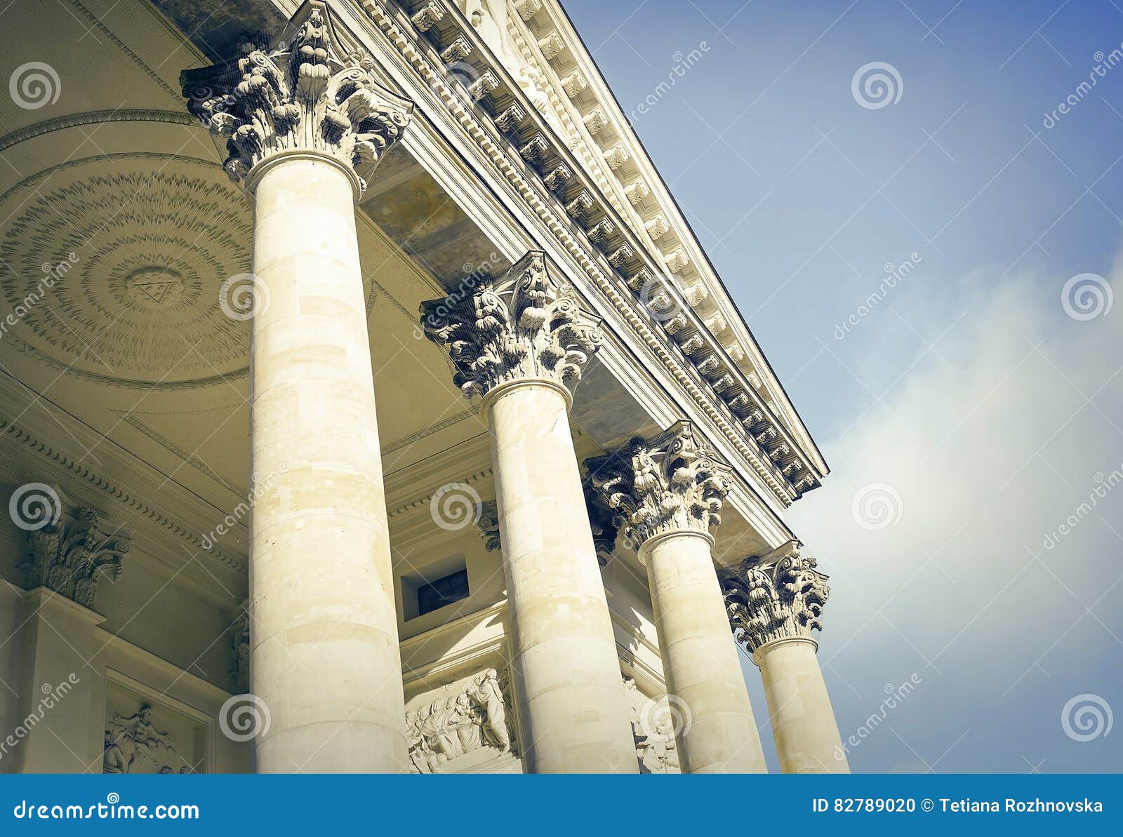 Building with Antique Columns. Stock Photo - Image of steps, pillar ...