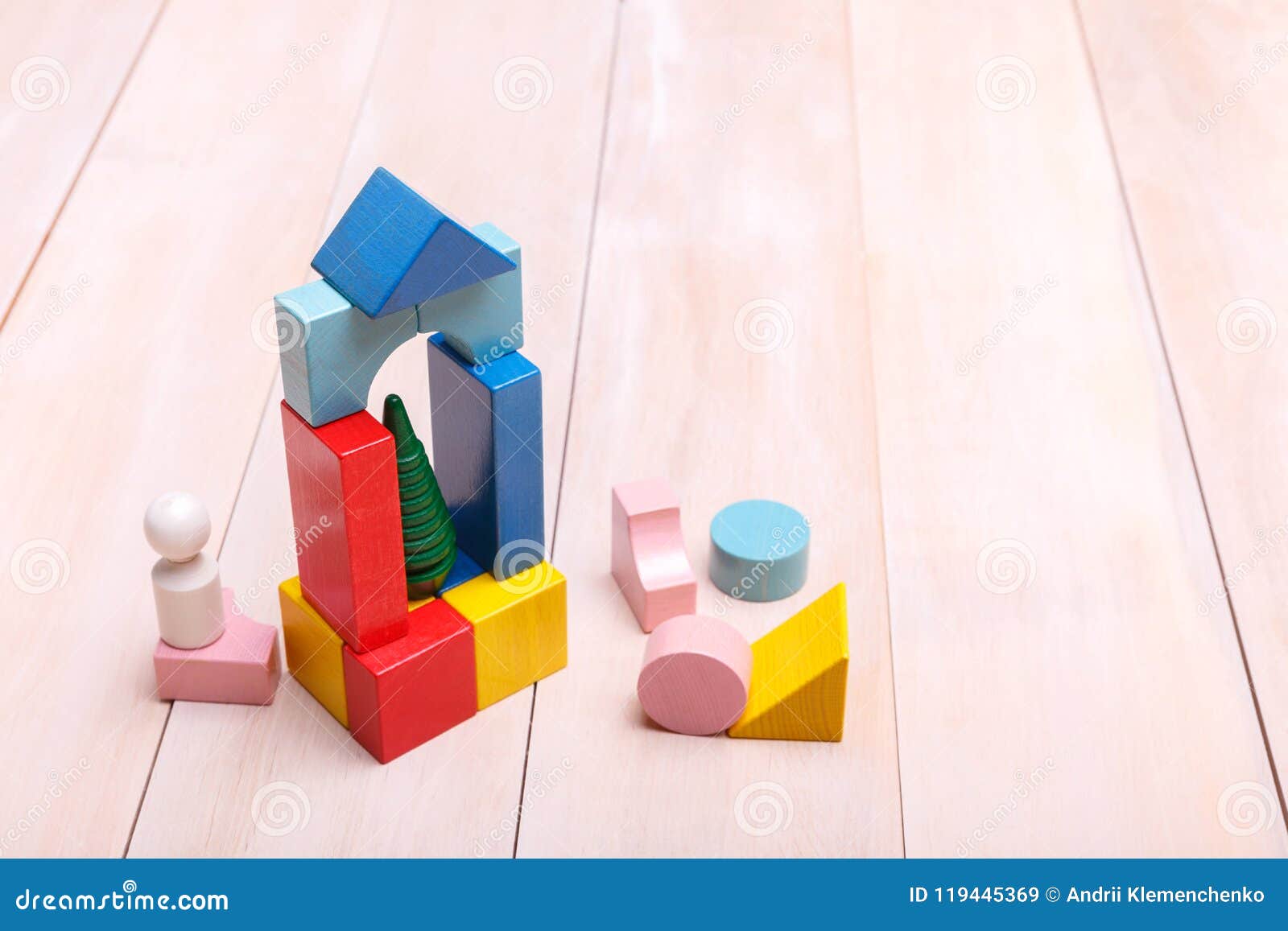 Creative Constructions of Coloured Bricks Stock Image - Image of ...