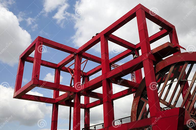 Building Architecture with Grid Framework Stock Photo - Image of beam ...