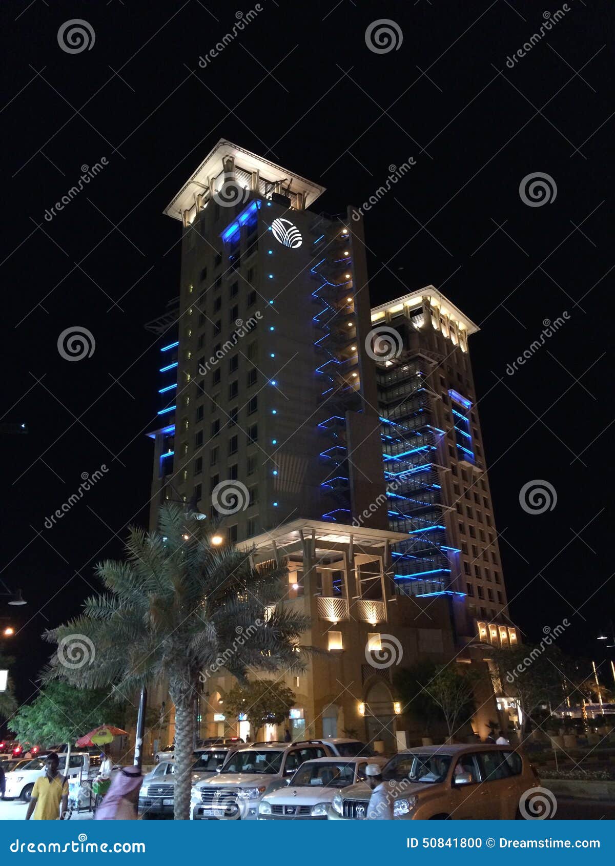 Building editorial image. Image of kuwait, blue, night - 50841800