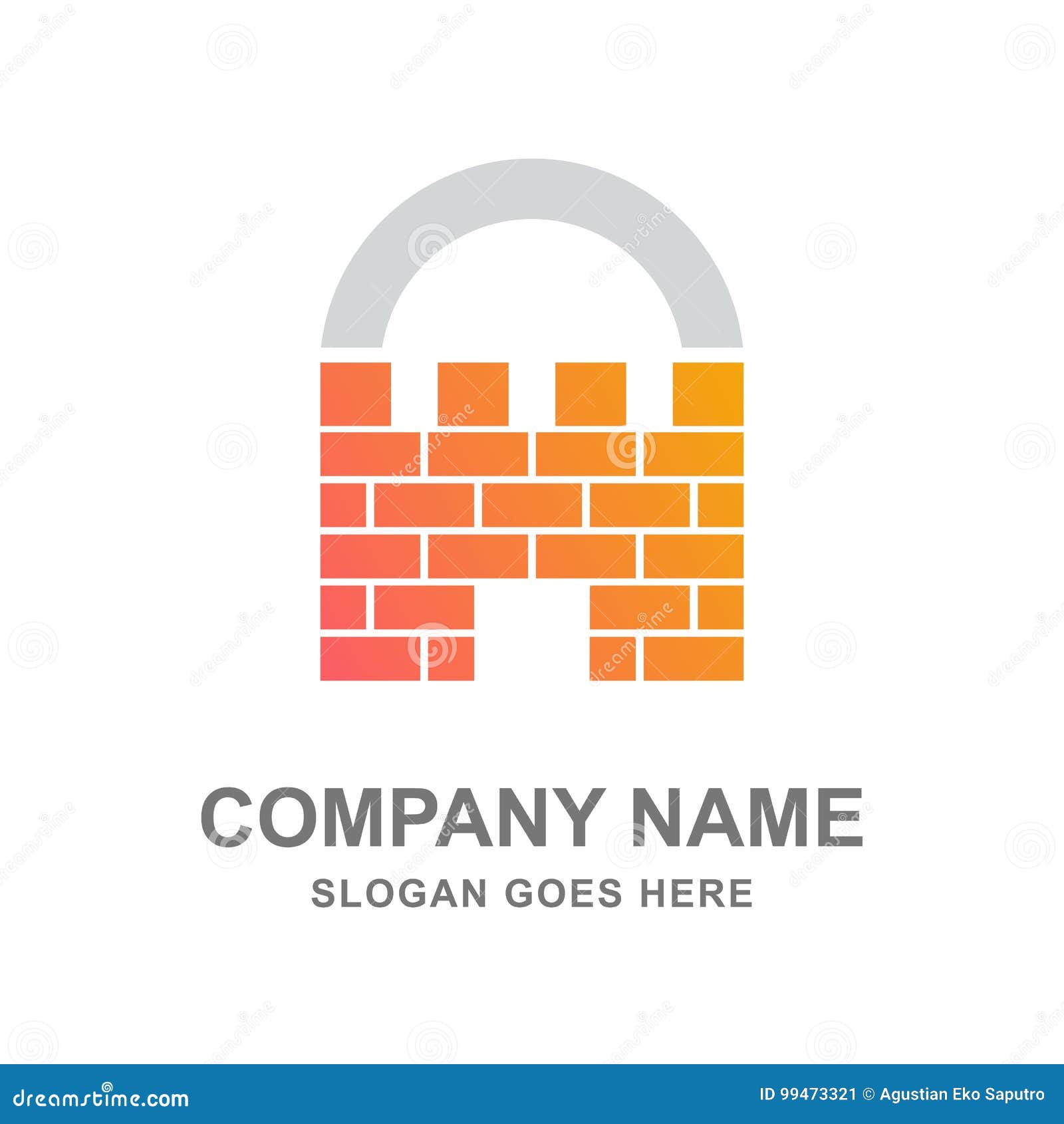 Building Architecture Protection Insurance Padlock Logo Stock Vector ...