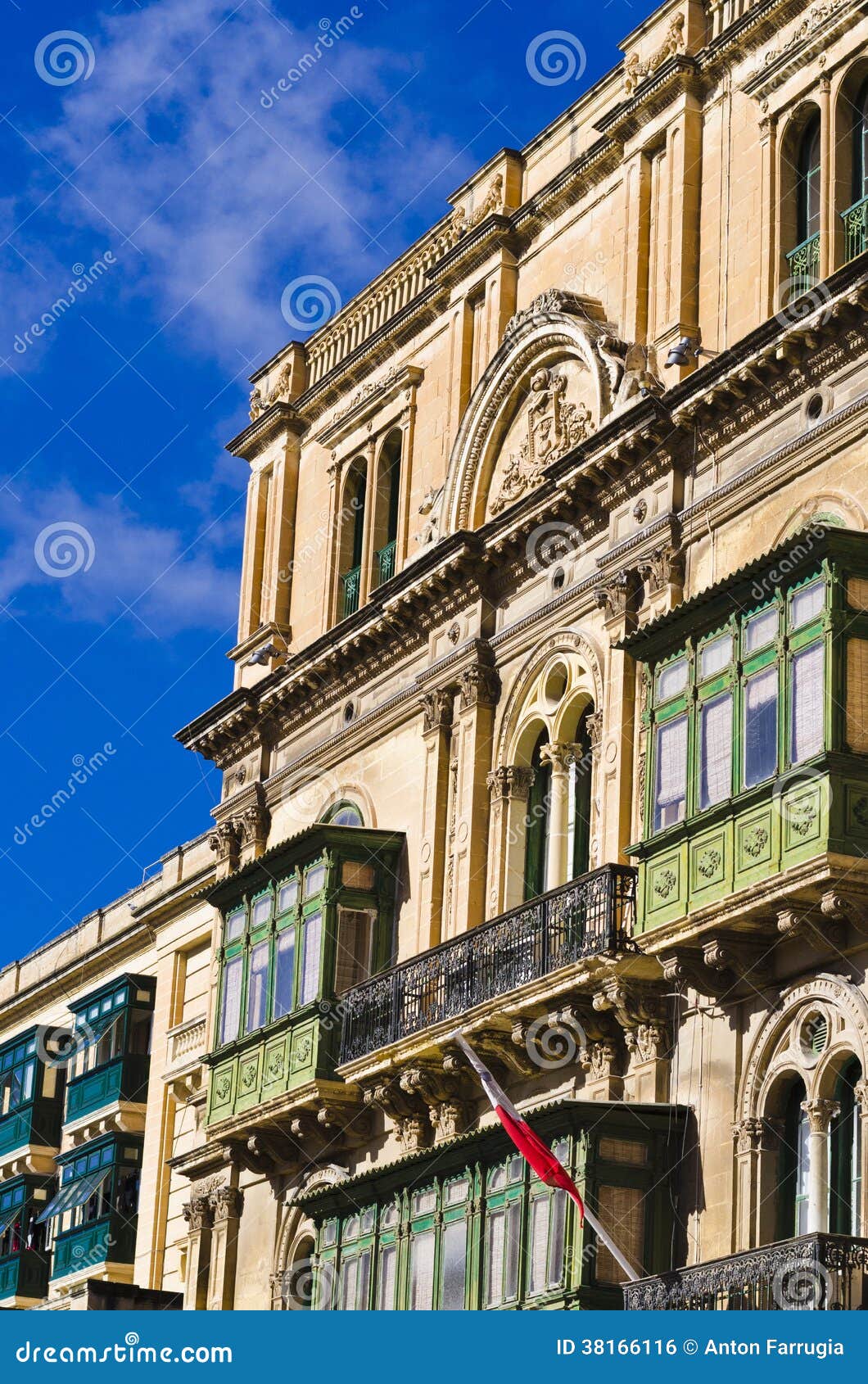 Building Architecture, Valletta Malta Stock Photo - Image of arches ...