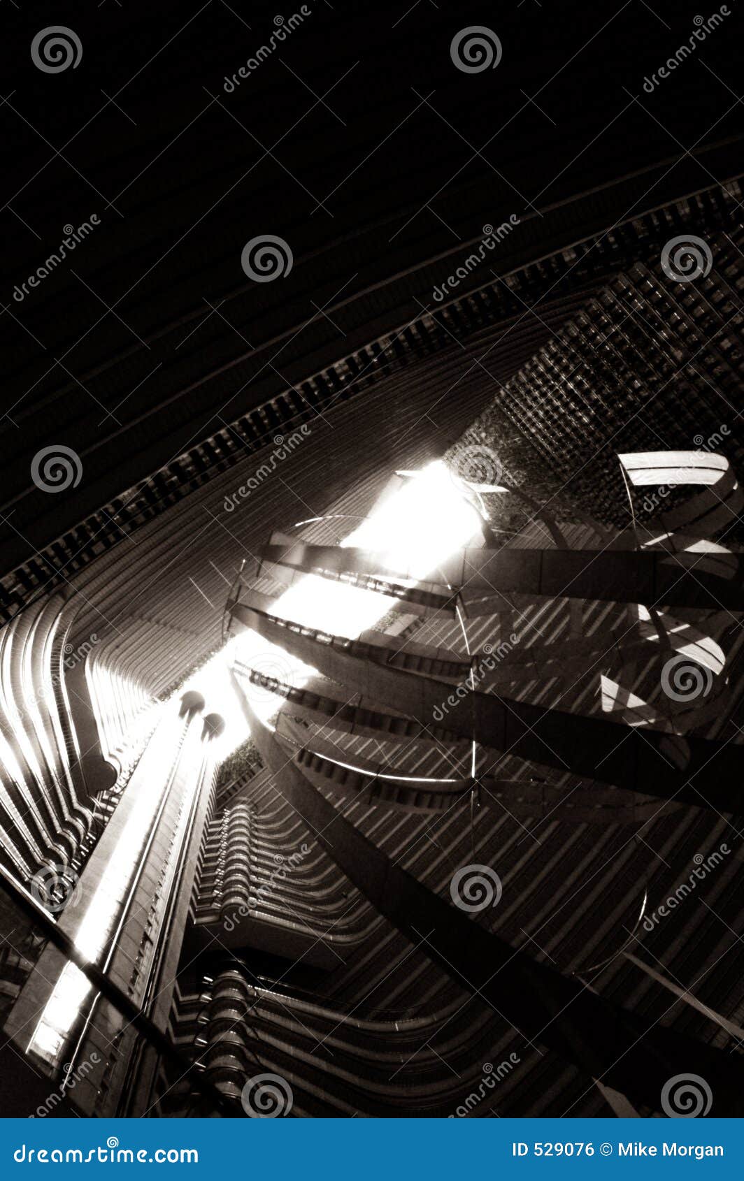 Building Atrium stock photo. Image of detail, plants, banners - 529076