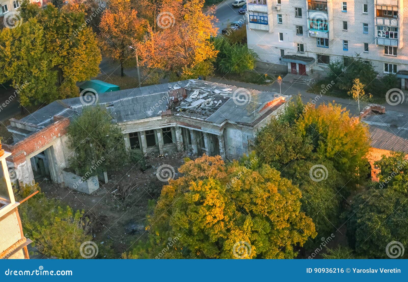 Building after the Attack. the Consequences of War Stock Photo - Image ...