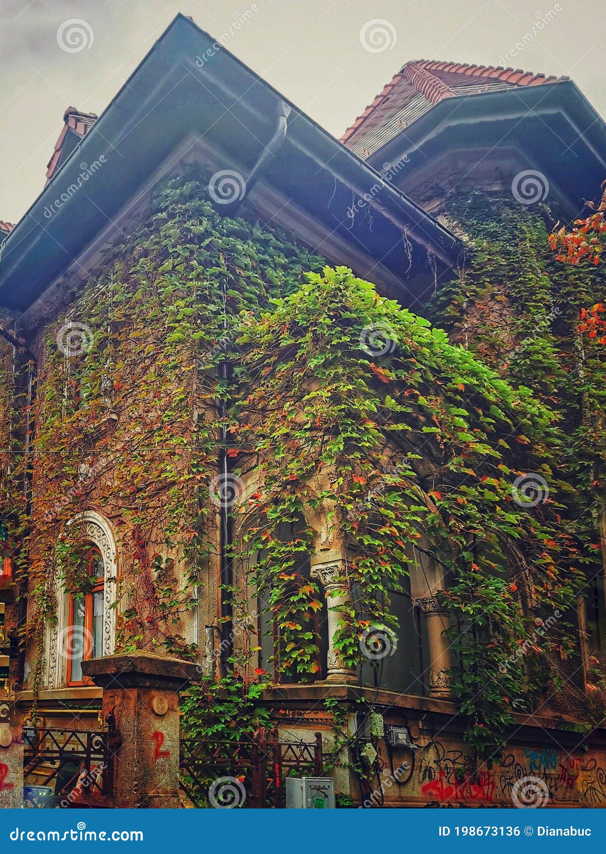 Building in autumn stock photo. Image of town, estate - 198673136