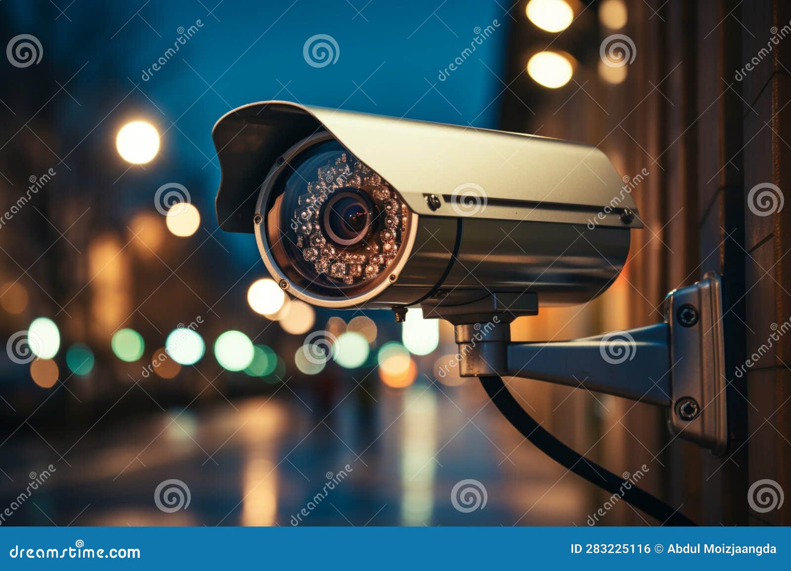 Building Backdrop Blurred To Highlight Focus on CCTV Security Camera ...