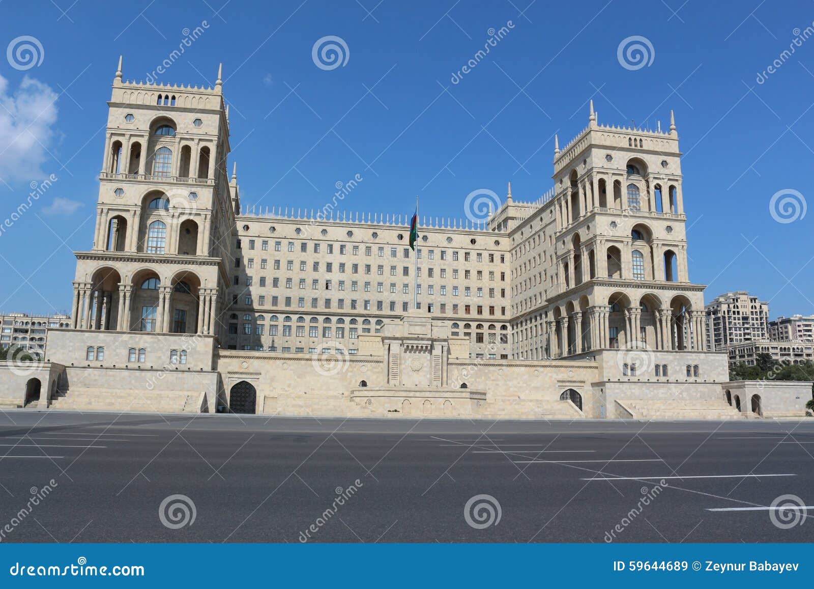 Building in Baku stock image. Image of azerbaijan, blue - 59644689