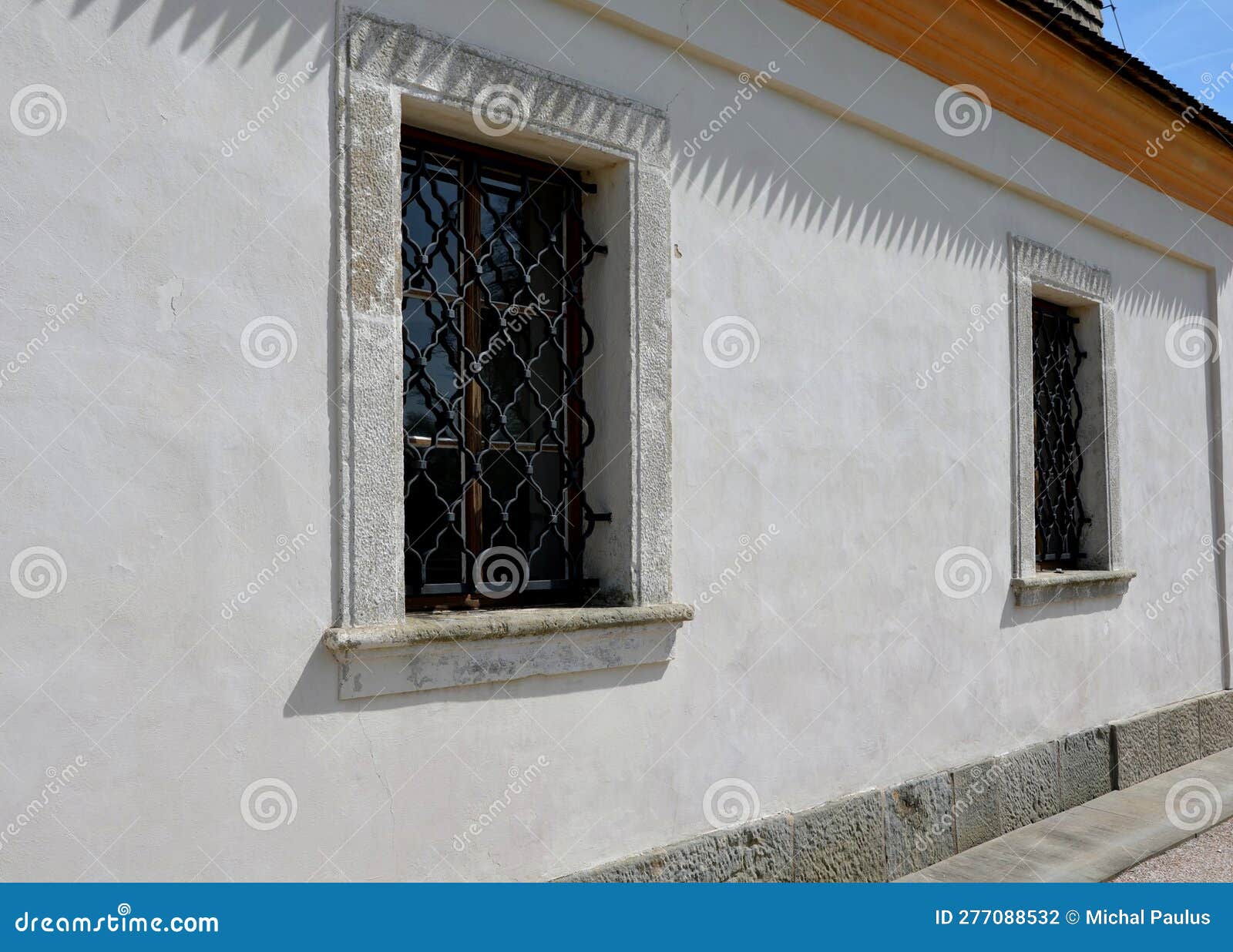 Building of a Baroque House with Bars in the Windows. a Repeating Stock ...