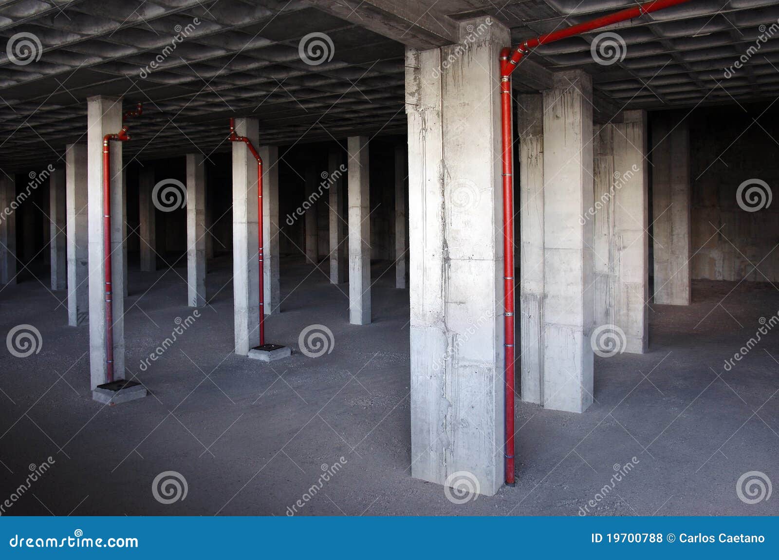 Building basement stock photo. Image of interior, concrete - 19700788