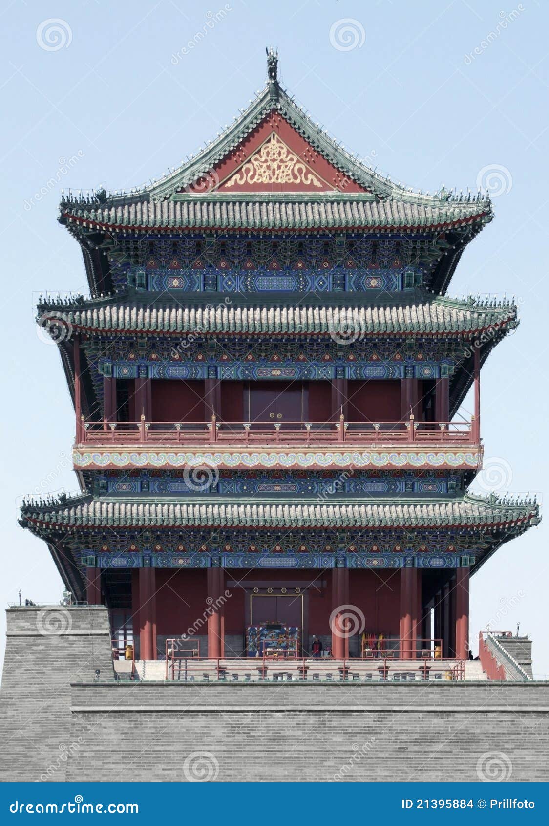 Building in Beijing stock photo. Image of balcony, ornate - 21395884