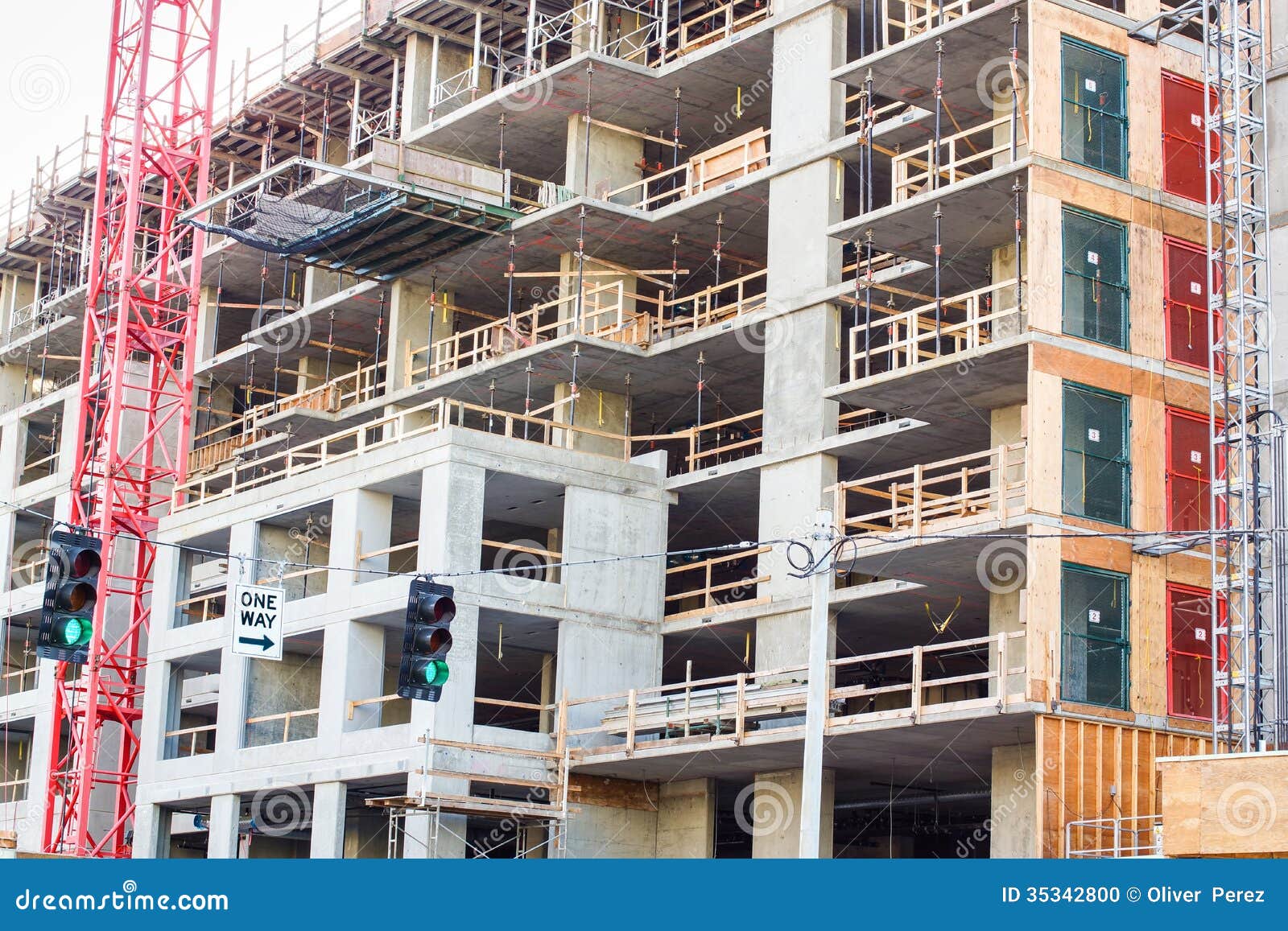 Building Being Built on Land Development Stock Photo - Image of beams ...