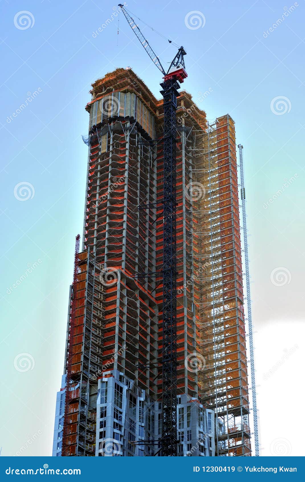 The Building is Being Constructed Stock Image - Image of erection ...
