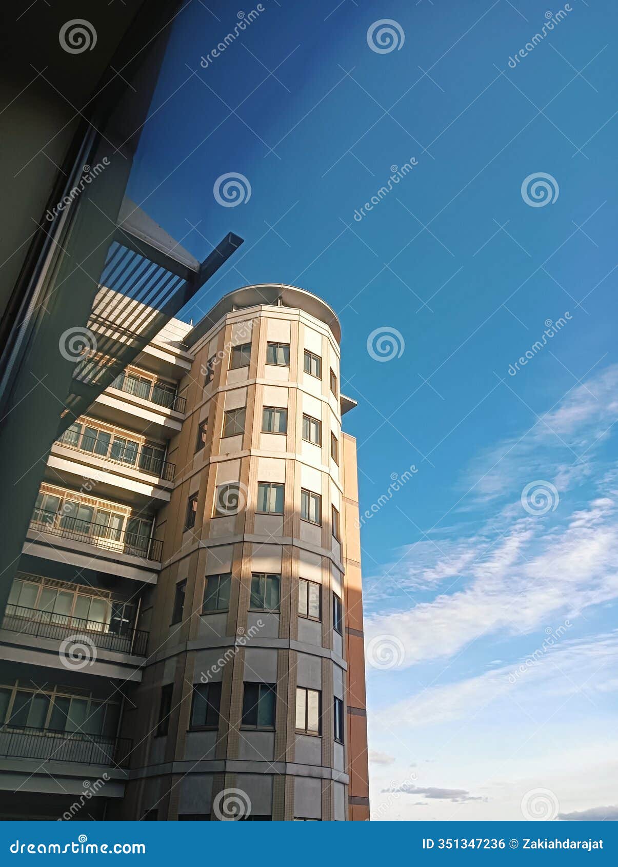 Building below sky winter stock photo. Image of reflection - 351347236