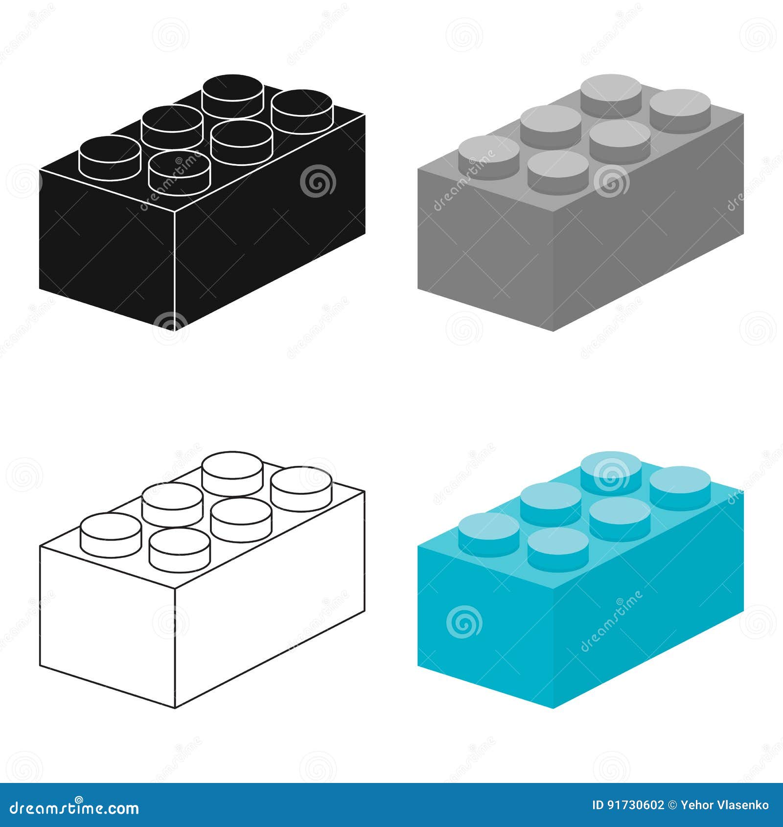 Building Block Cartoon Icon. Illustration for Web and Mobile Design ...