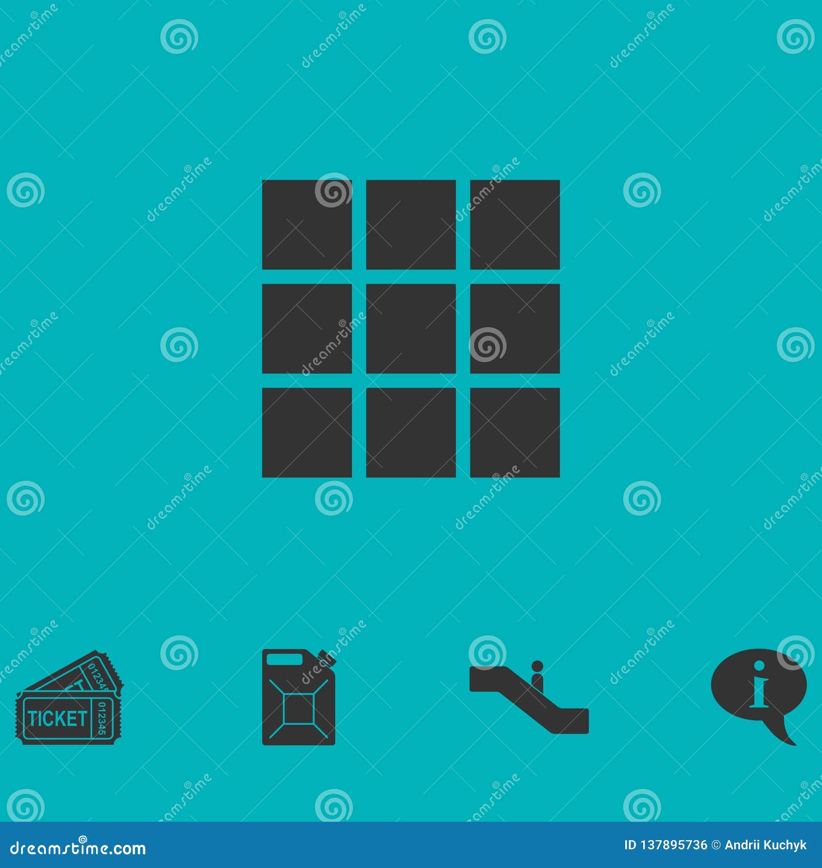 Building block icon flat stock vector. Illustration of activity - 137895736