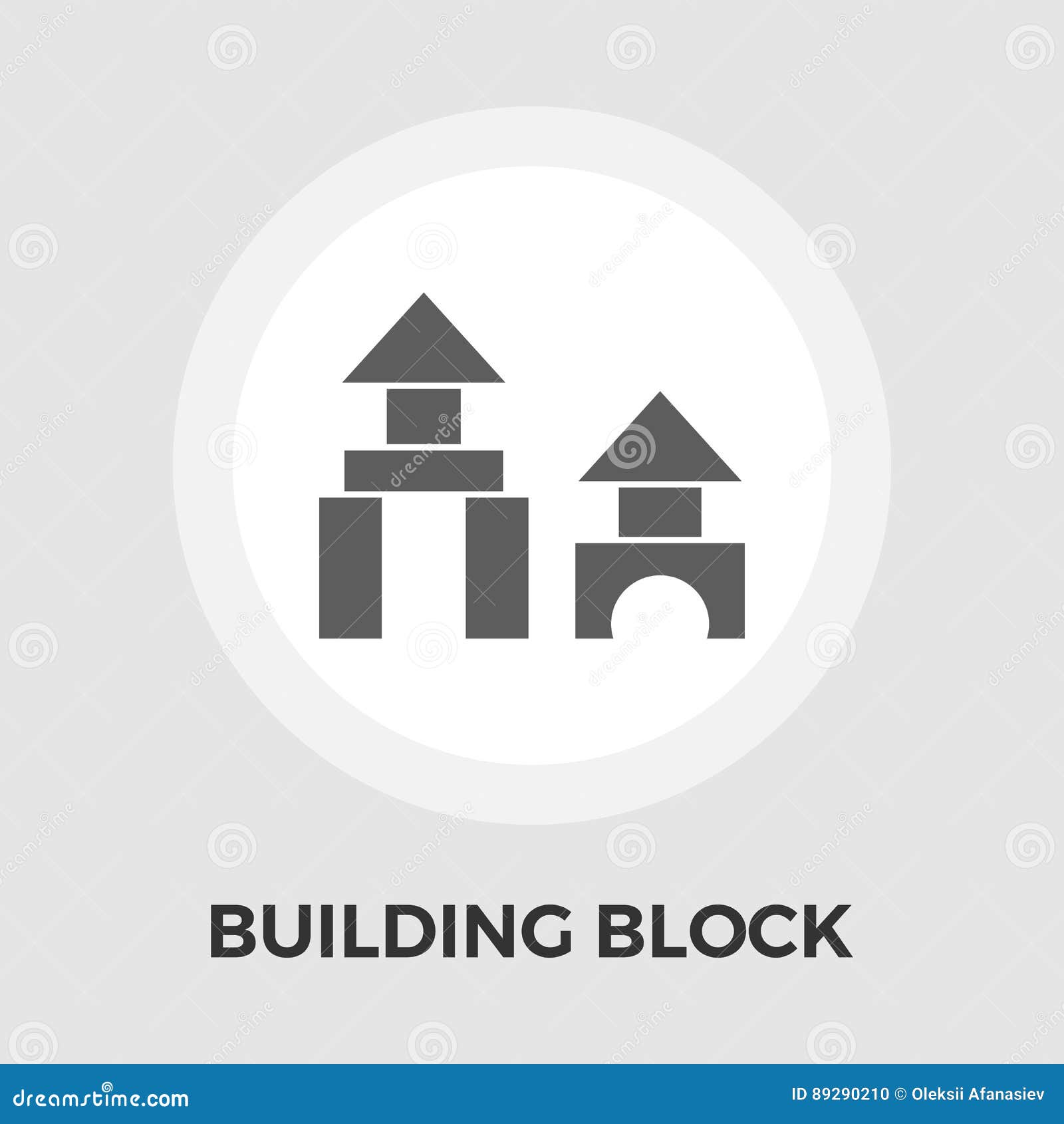 Building block icon. stock vector. Illustration of construction - 89290210