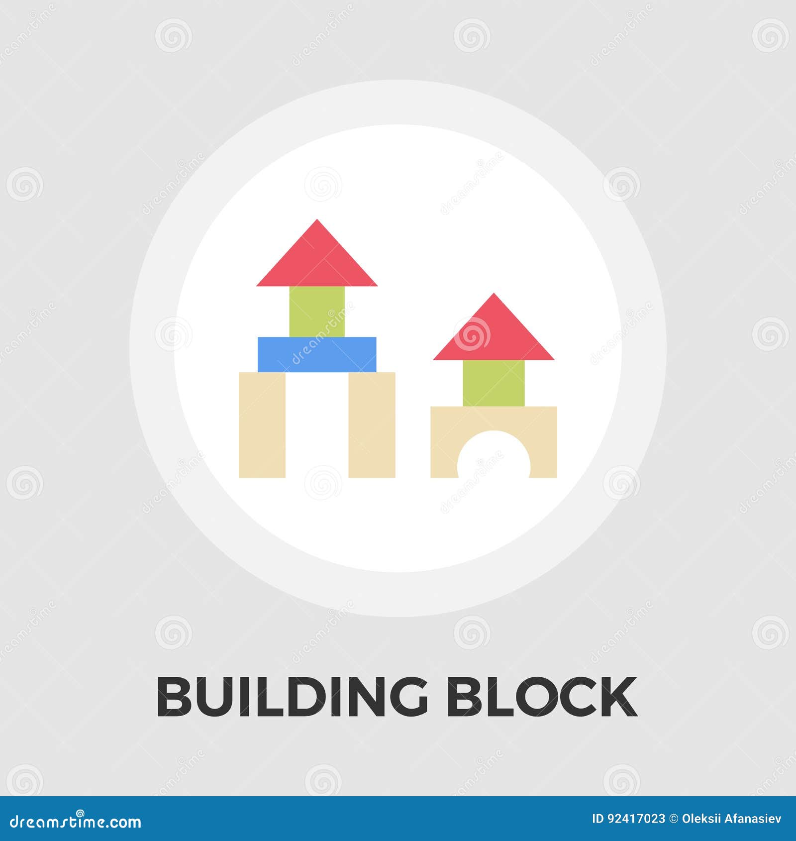 Building block icon. stock vector. Illustration of baby - 92417023