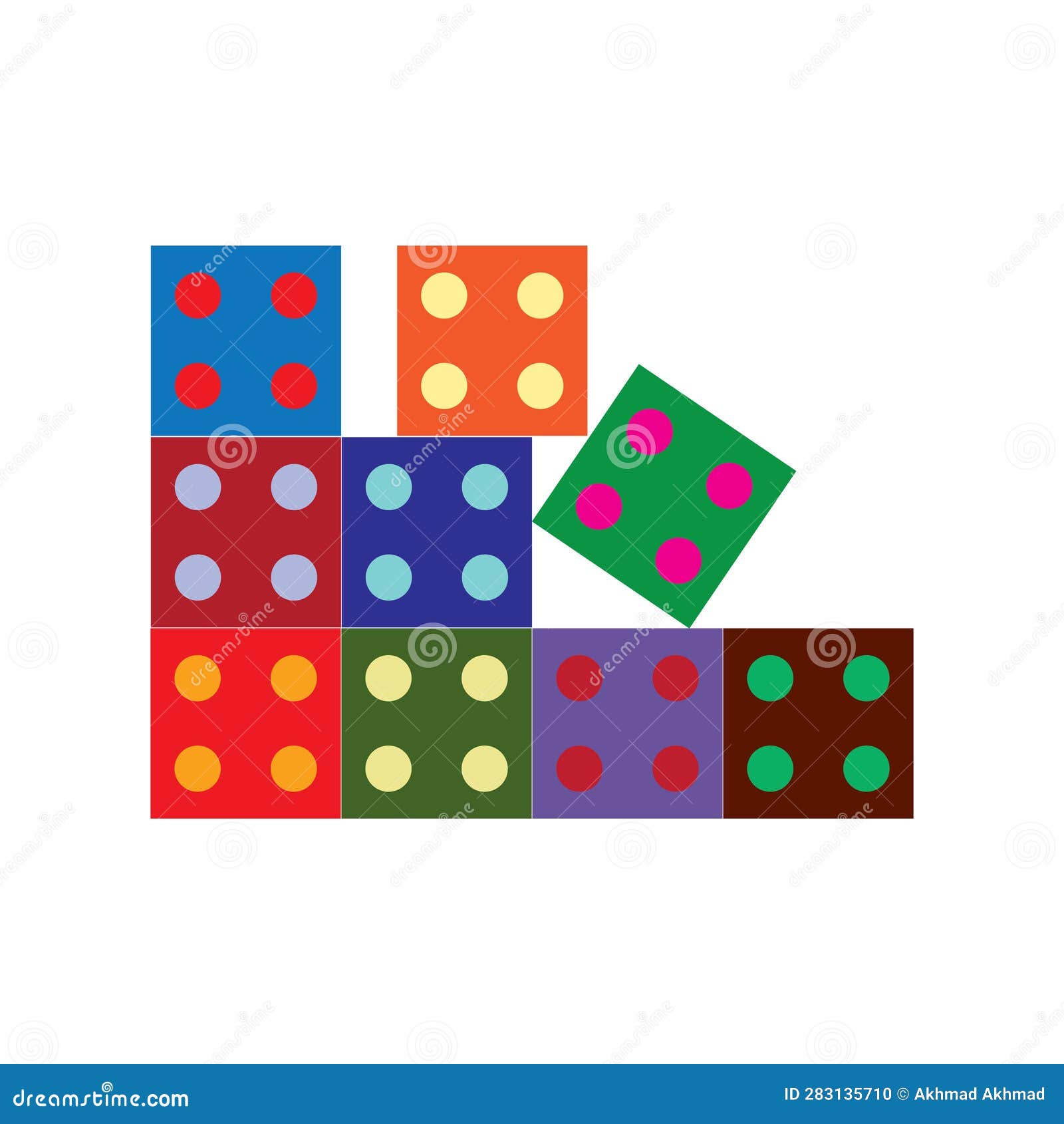 Building block icon stock vector. Illustration of color - 283135710