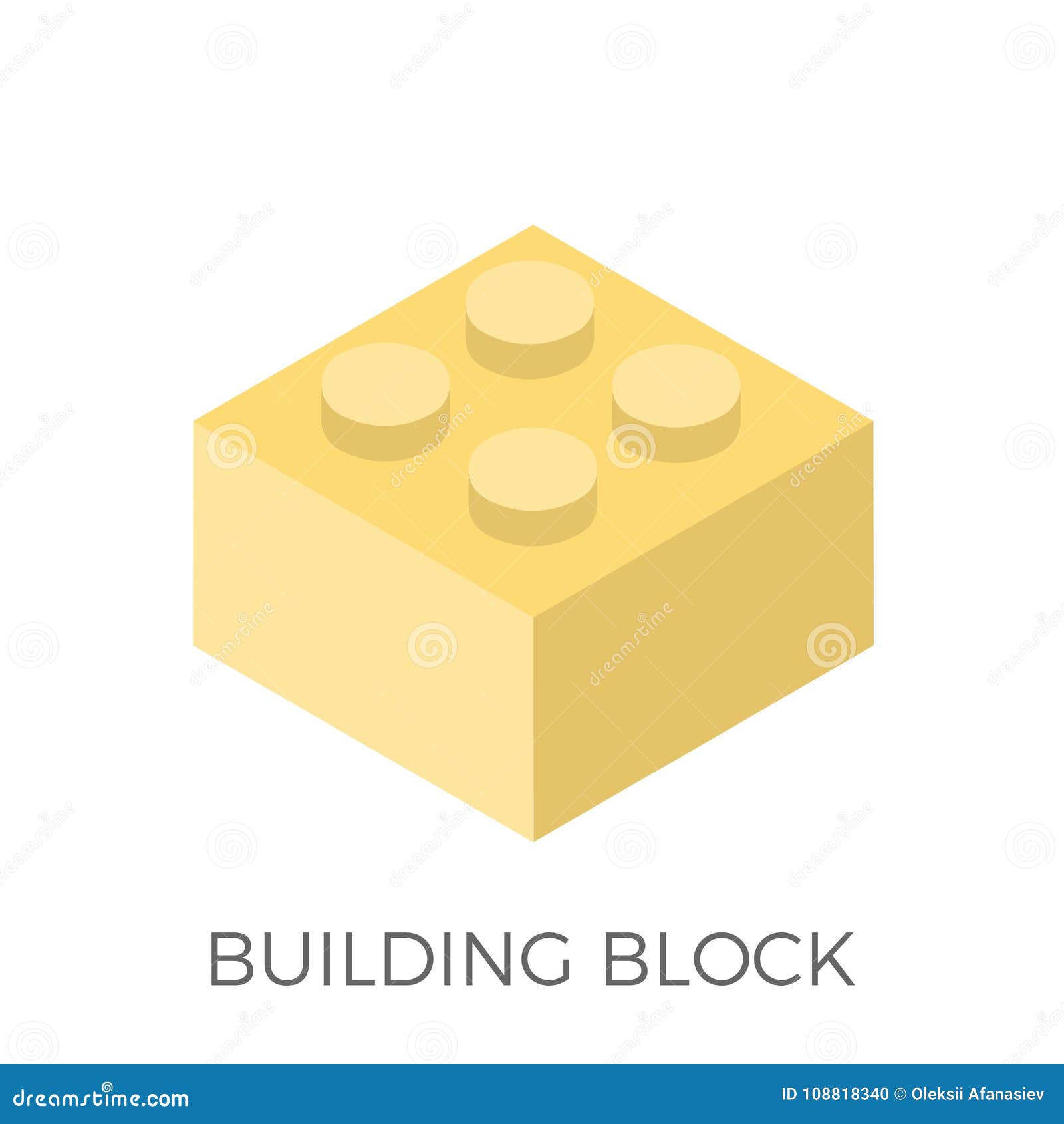 Building Block Icon stock vector. Illustration of play - 108818340