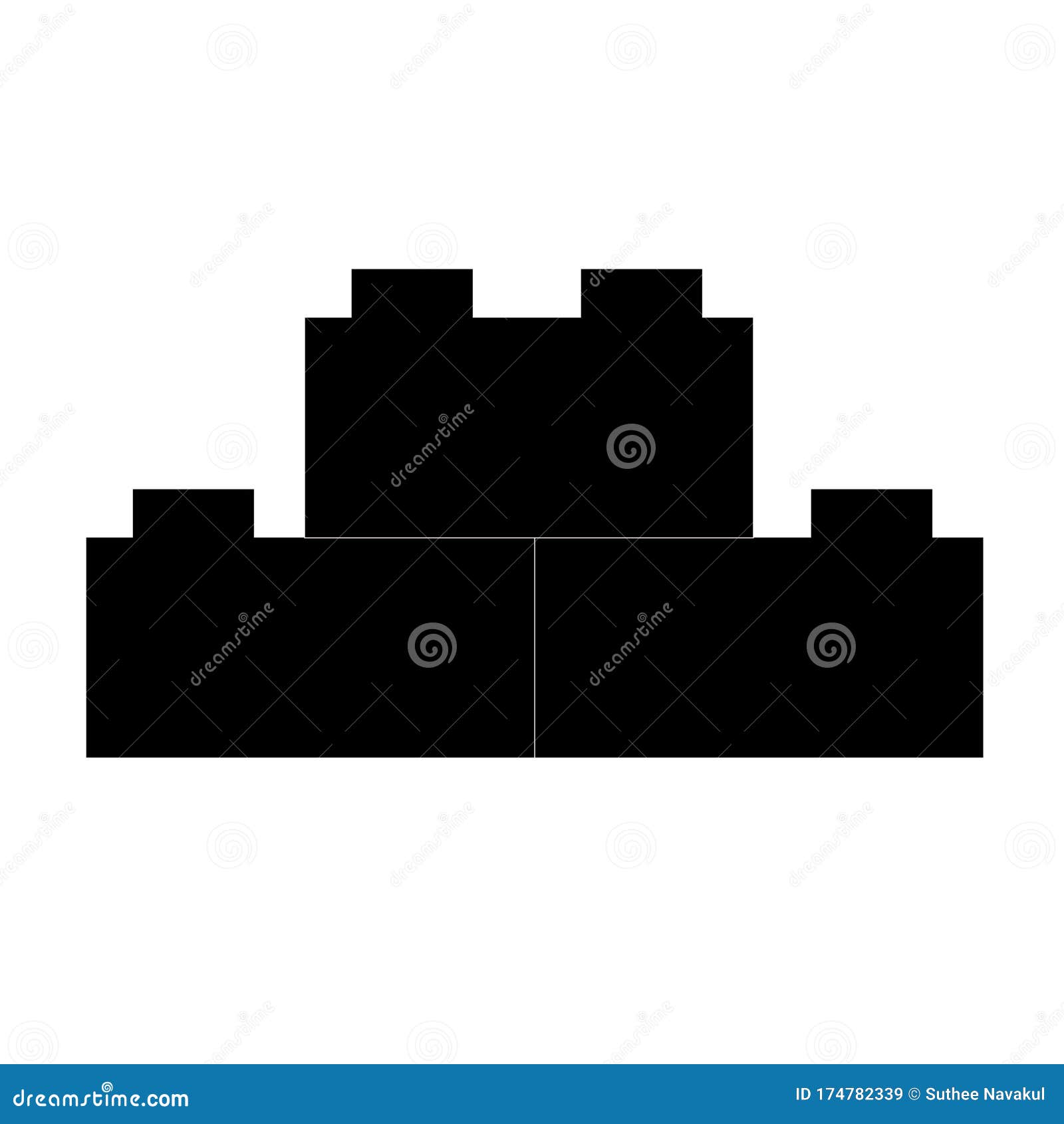 Building Block Icon on White Background. Flat Style. Lock Icon for Your ...