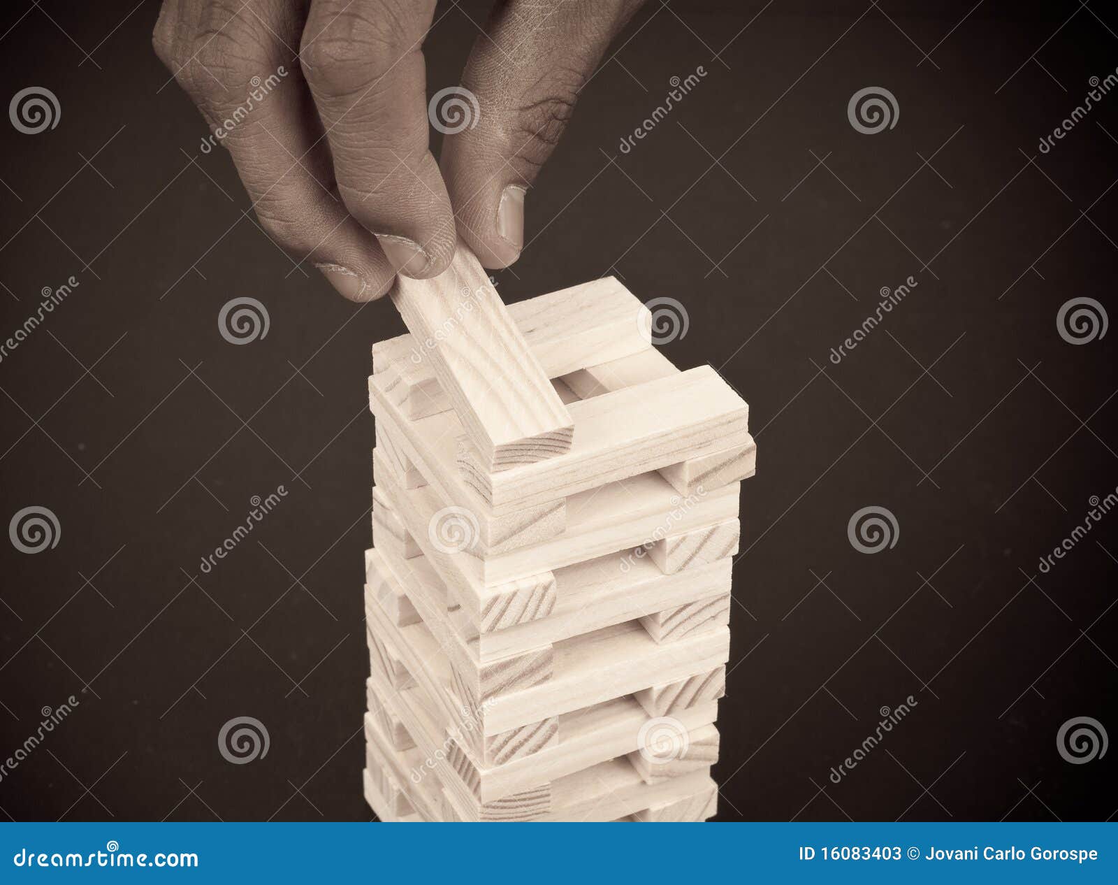 Building a Block Tower Game Stock Image - Image of kids, male: 16083403