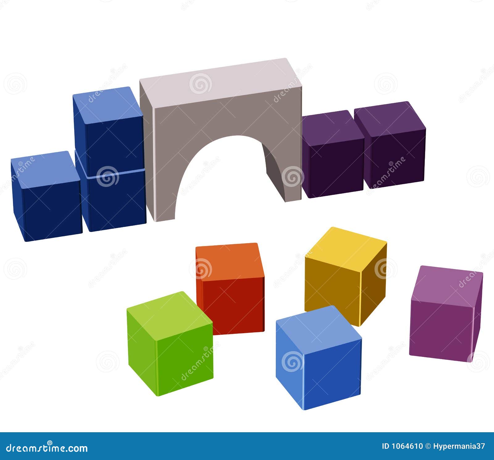 Building blocks stock illustration. Illustration of colours - 1064610