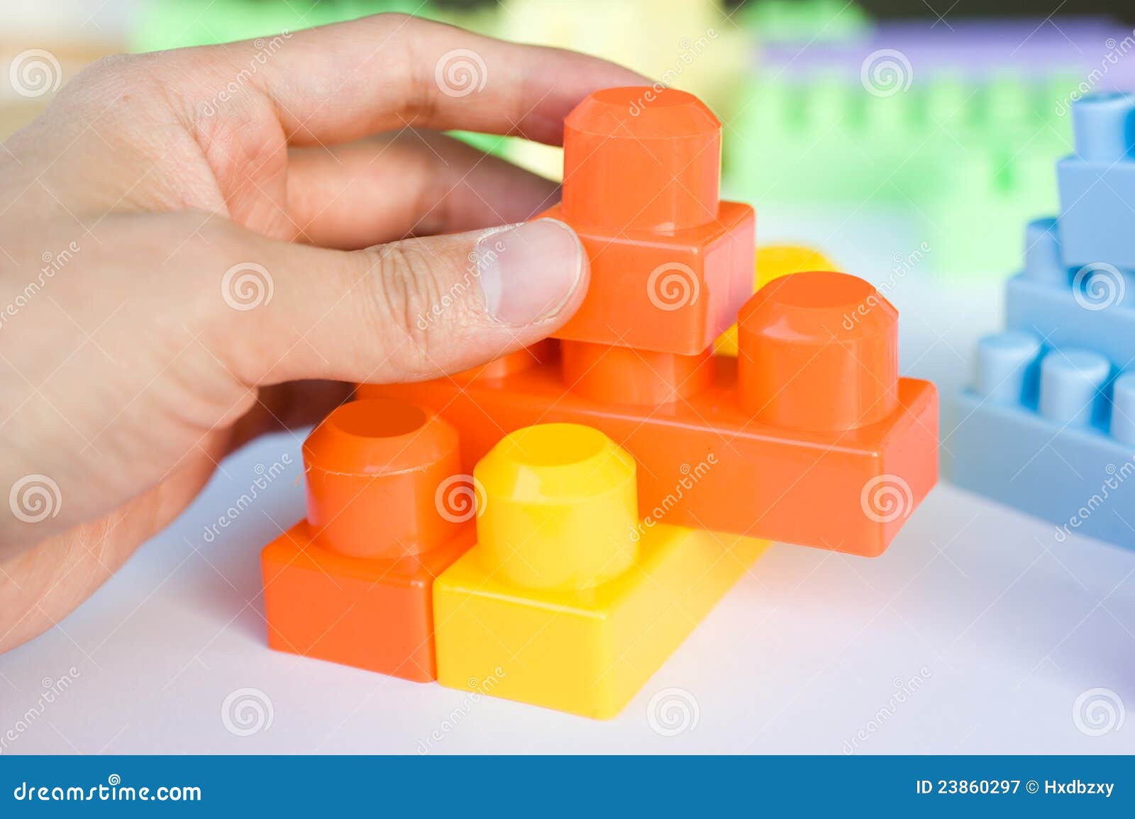 Building blocks stock image. Image of house, creativity - 23860297