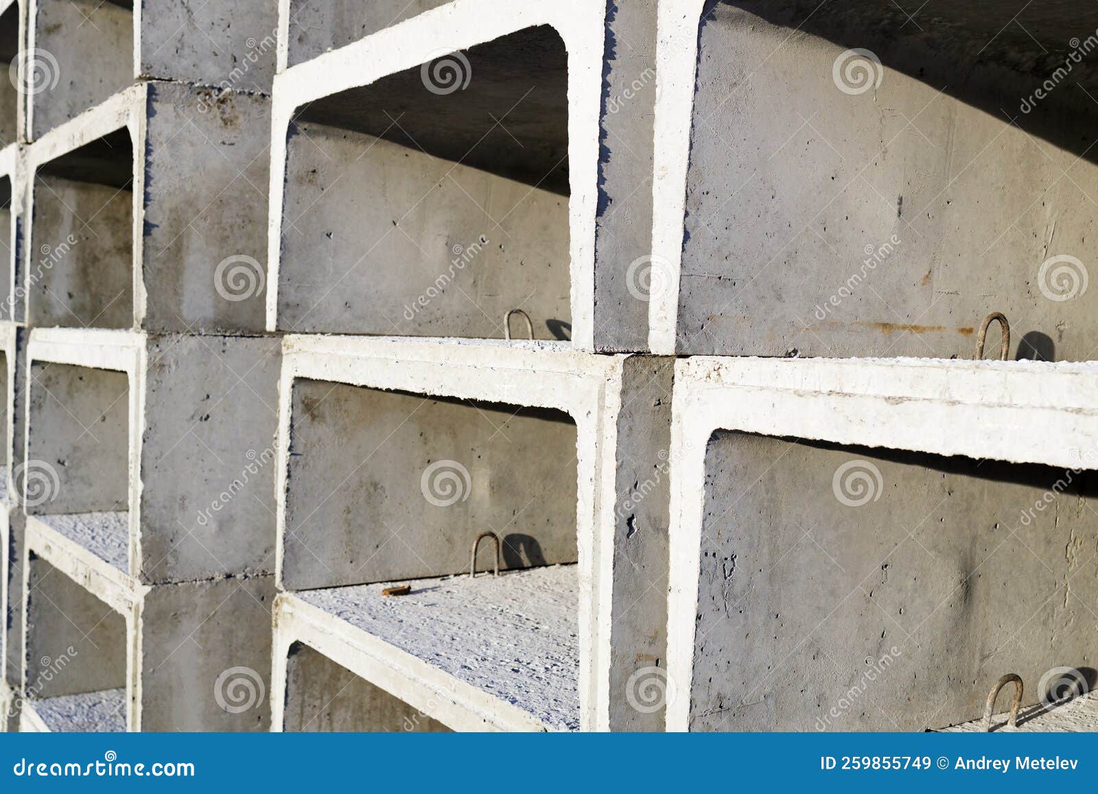 Building Blocks Concrete Structures Standing Up Stock Image - Image of ...