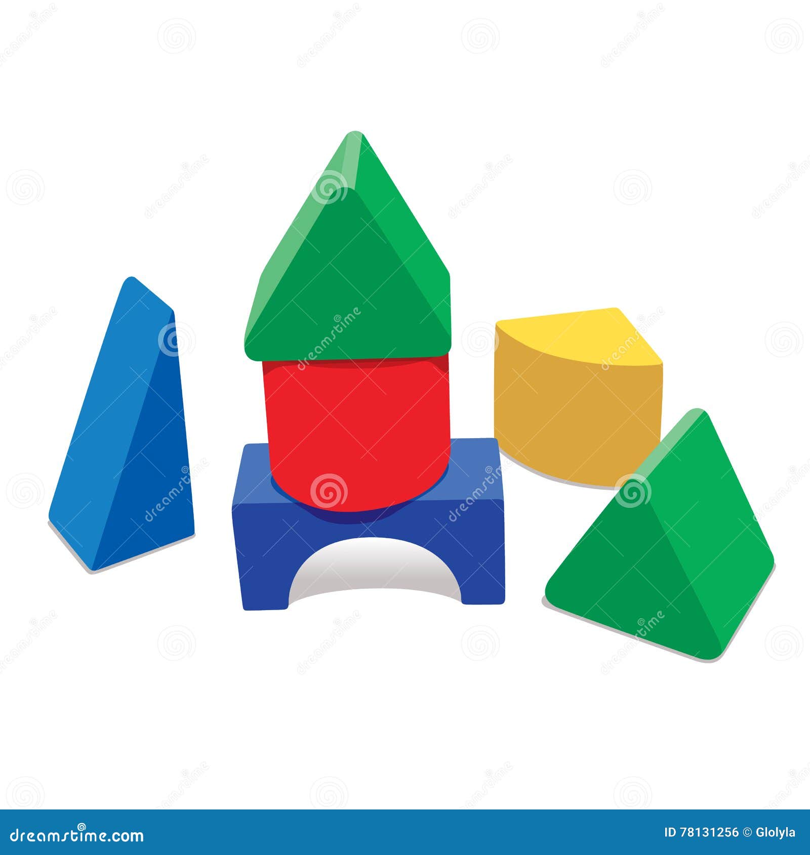 Building Blocks, Creative Toy. Stock Vector - Illustration of prism ...