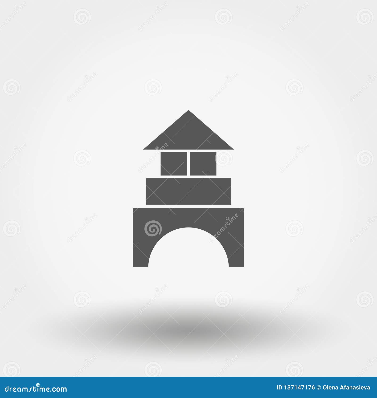 Building Blocks. Cubes. Constructor. Toy. Icon. Vector. Silhouette ...