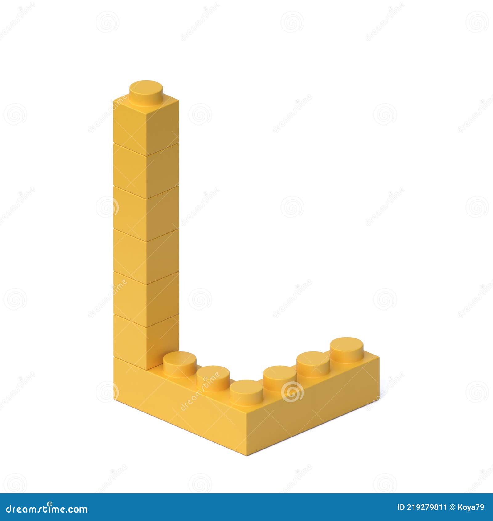 Building Blocks Font 3d Rendering Letter L Stock Illustration ...
