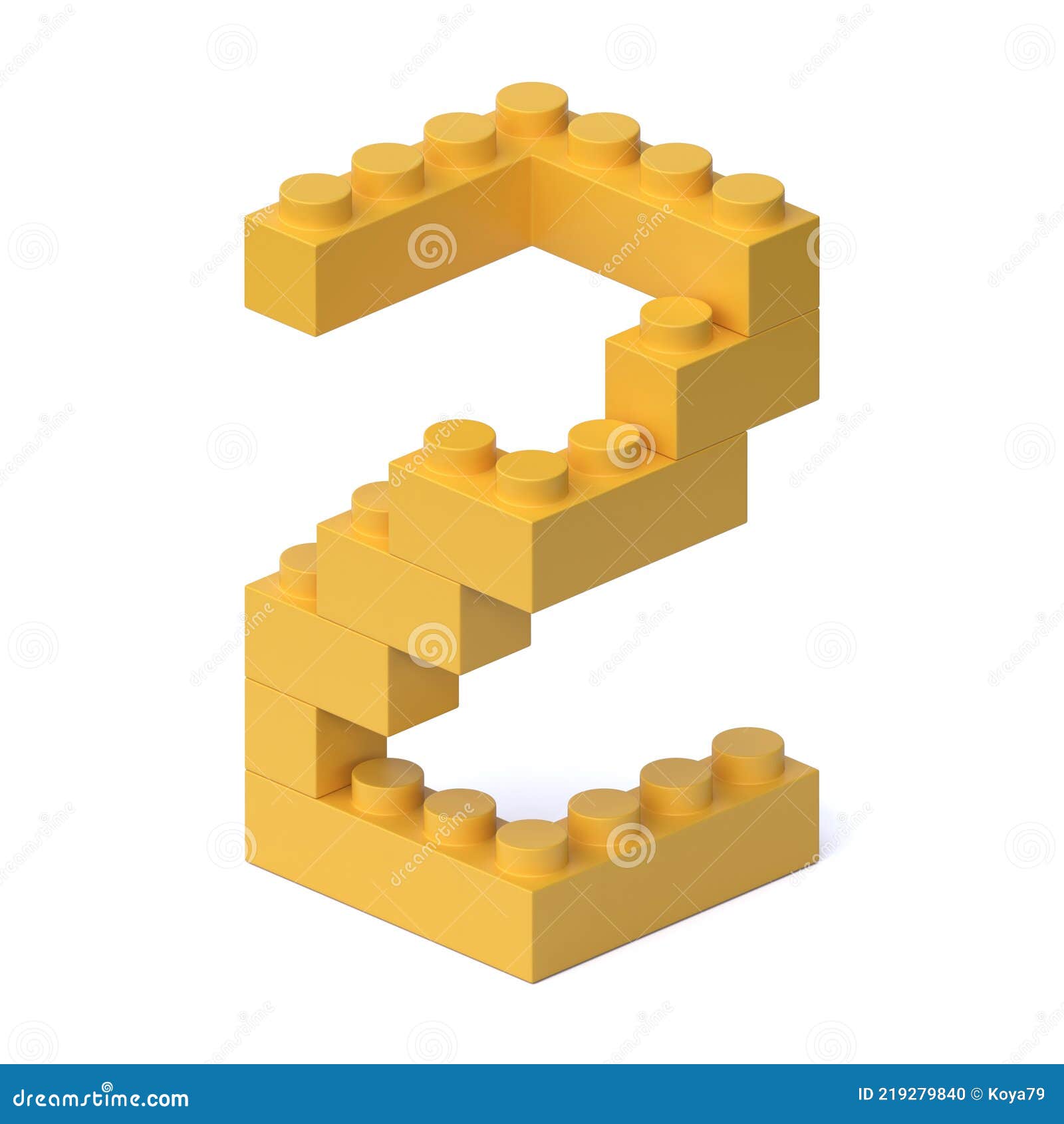 Building Blocks Font 3d Rendering Letter Z Stock Illustration ...