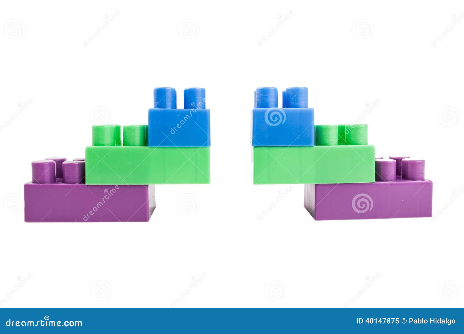 Building Blocks Forming a Staircase on a White Stock Image - Image of ...