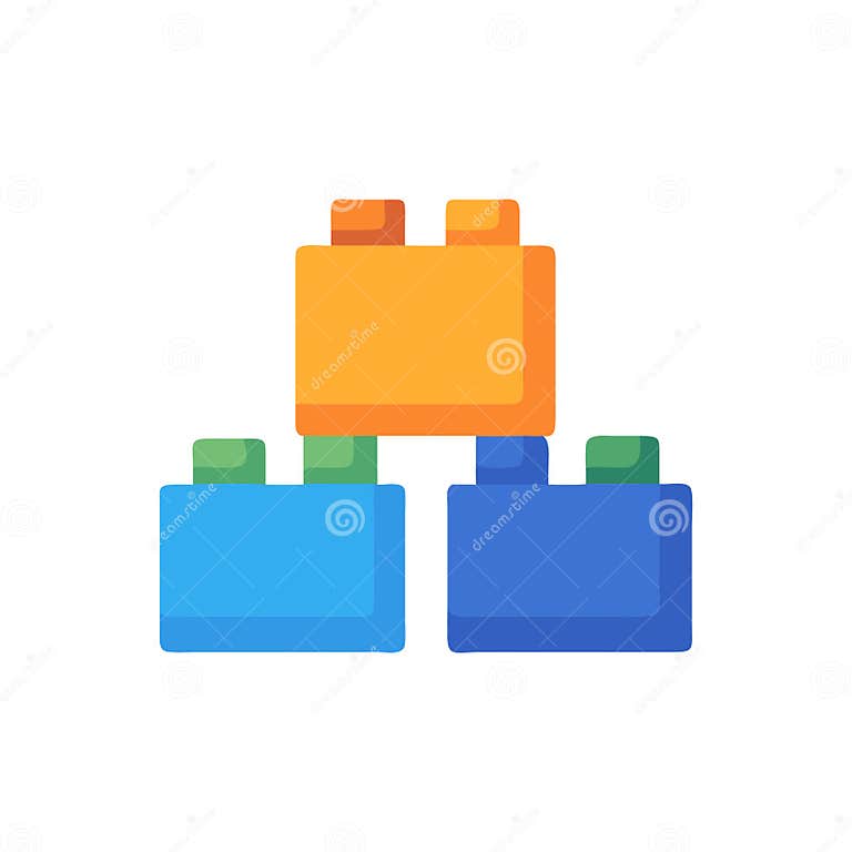 Building Blocks Icon for Educational Use Stock Illustration ...