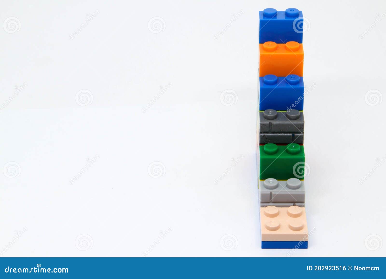 Building Blocks Isolated on White Background Stock Photo - Image of ...