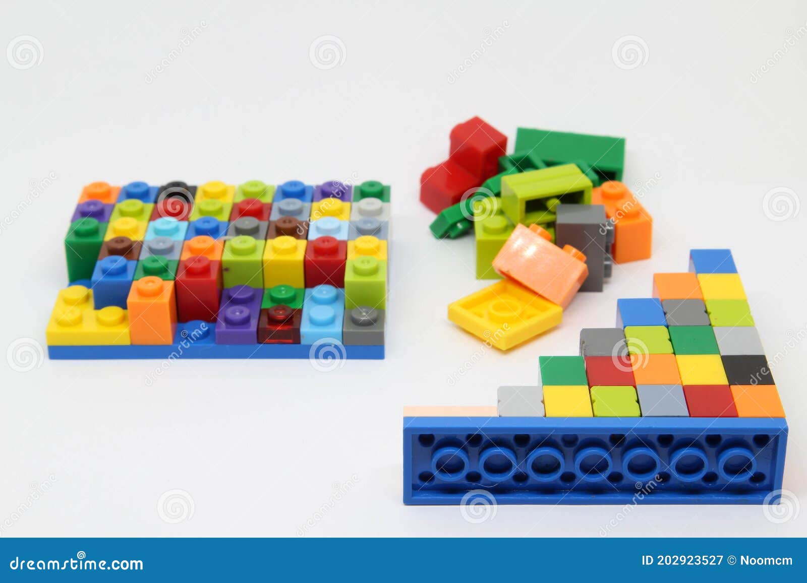 Building Blocks Isolated on White Background Stock Image - Image of ...