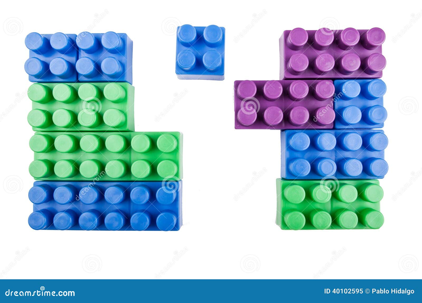 Building Blocks Pieces Joining on a White Stock Image - Image of design ...