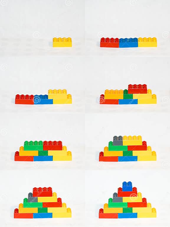 Building Blocks Sequence stock image. Image of tower, colors - 6815821
