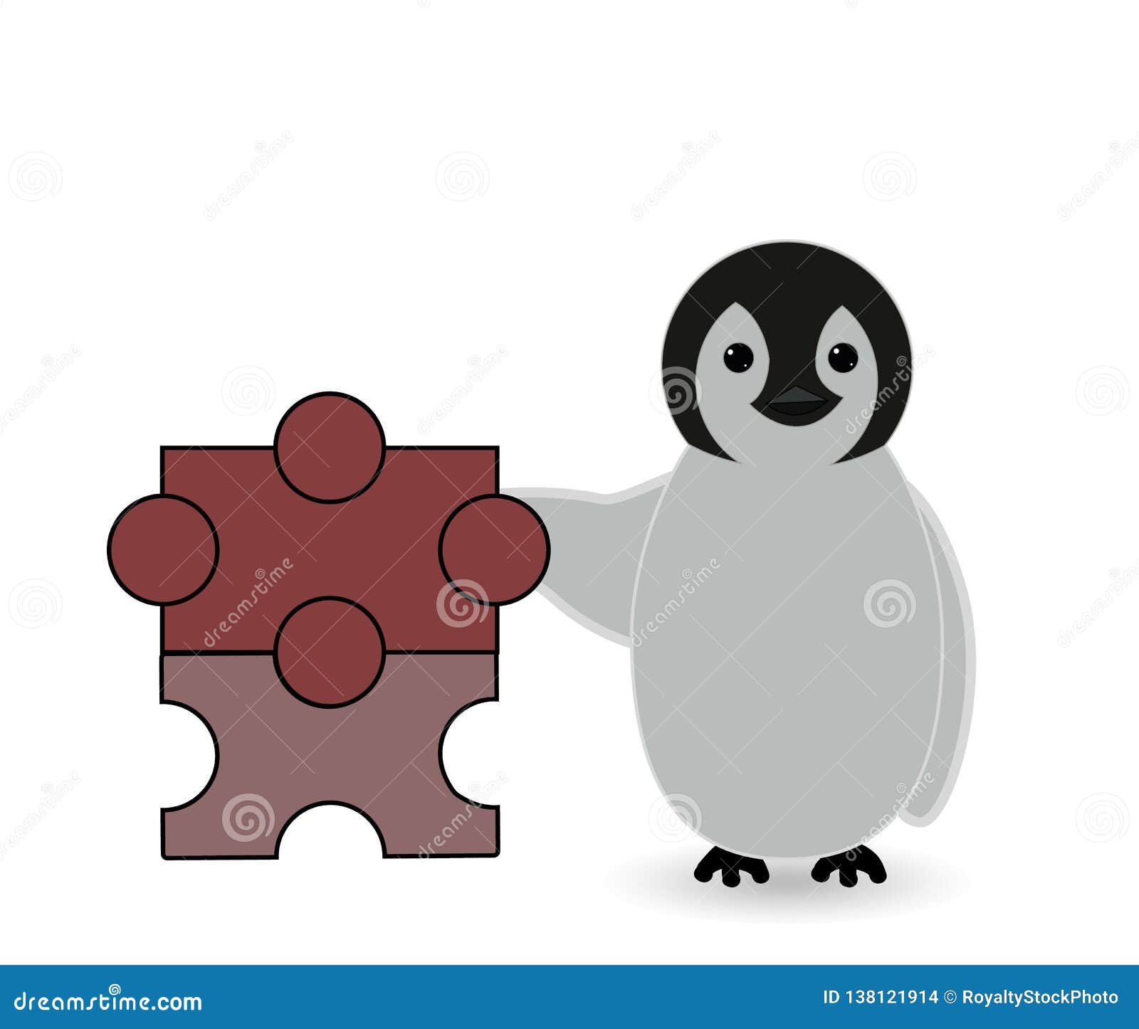 Building Blocks or Toys with Penguin Stock Illustration - Illustration ...