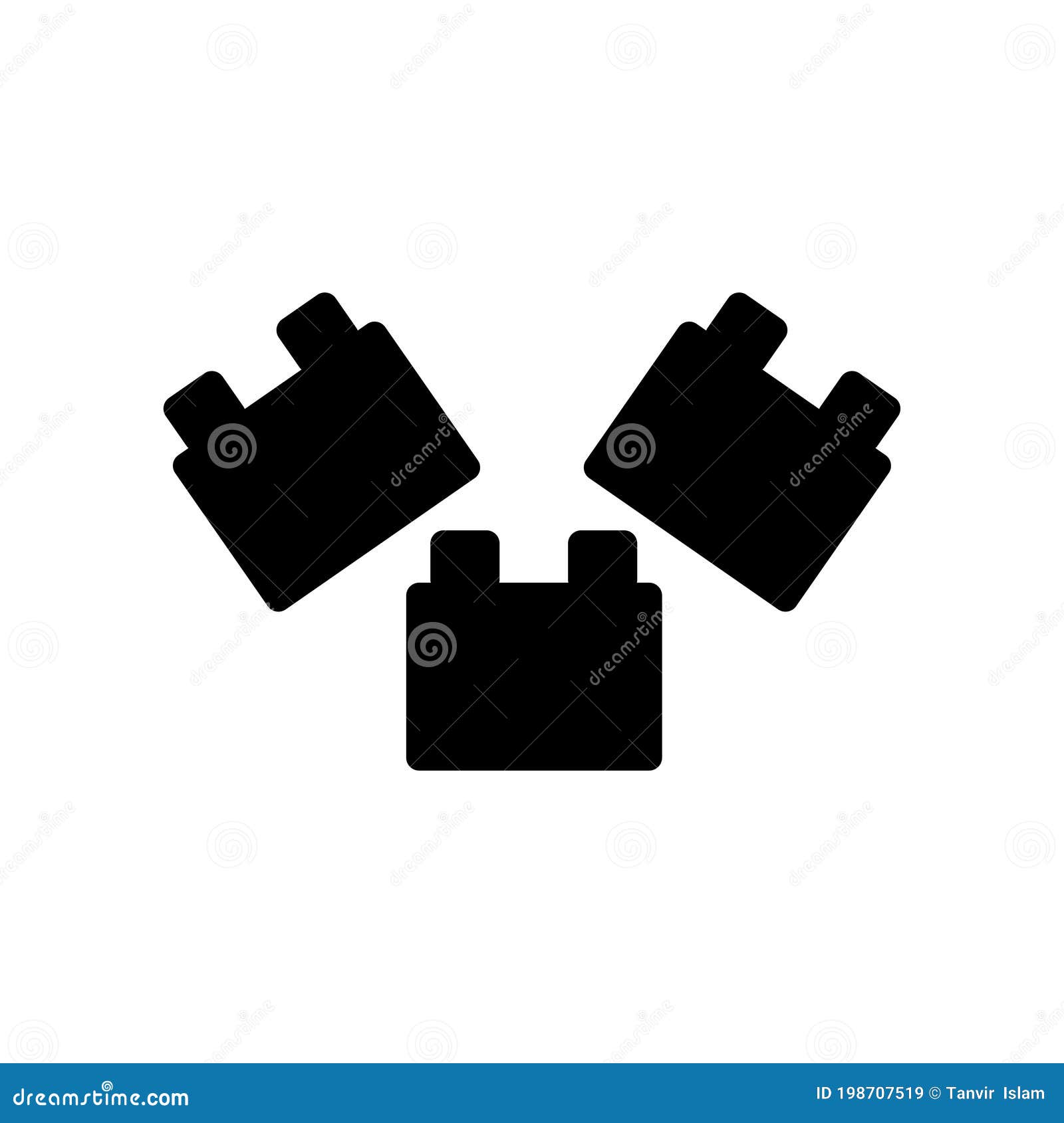 Building Blocks Vector Icon Stock Vector - Illustration of house ...