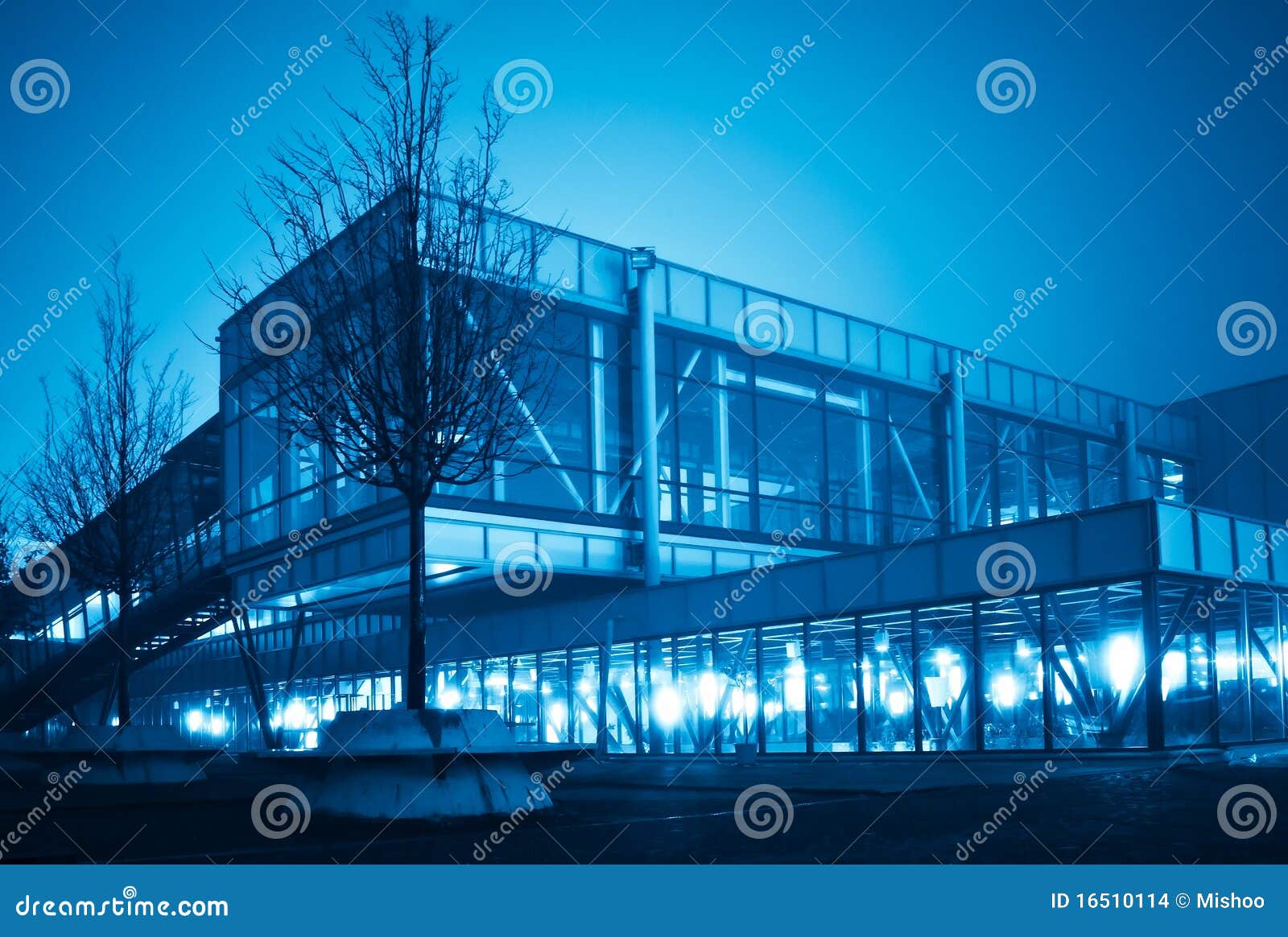 Building in blue stock photo. Image of metal, blue, view - 16510114
